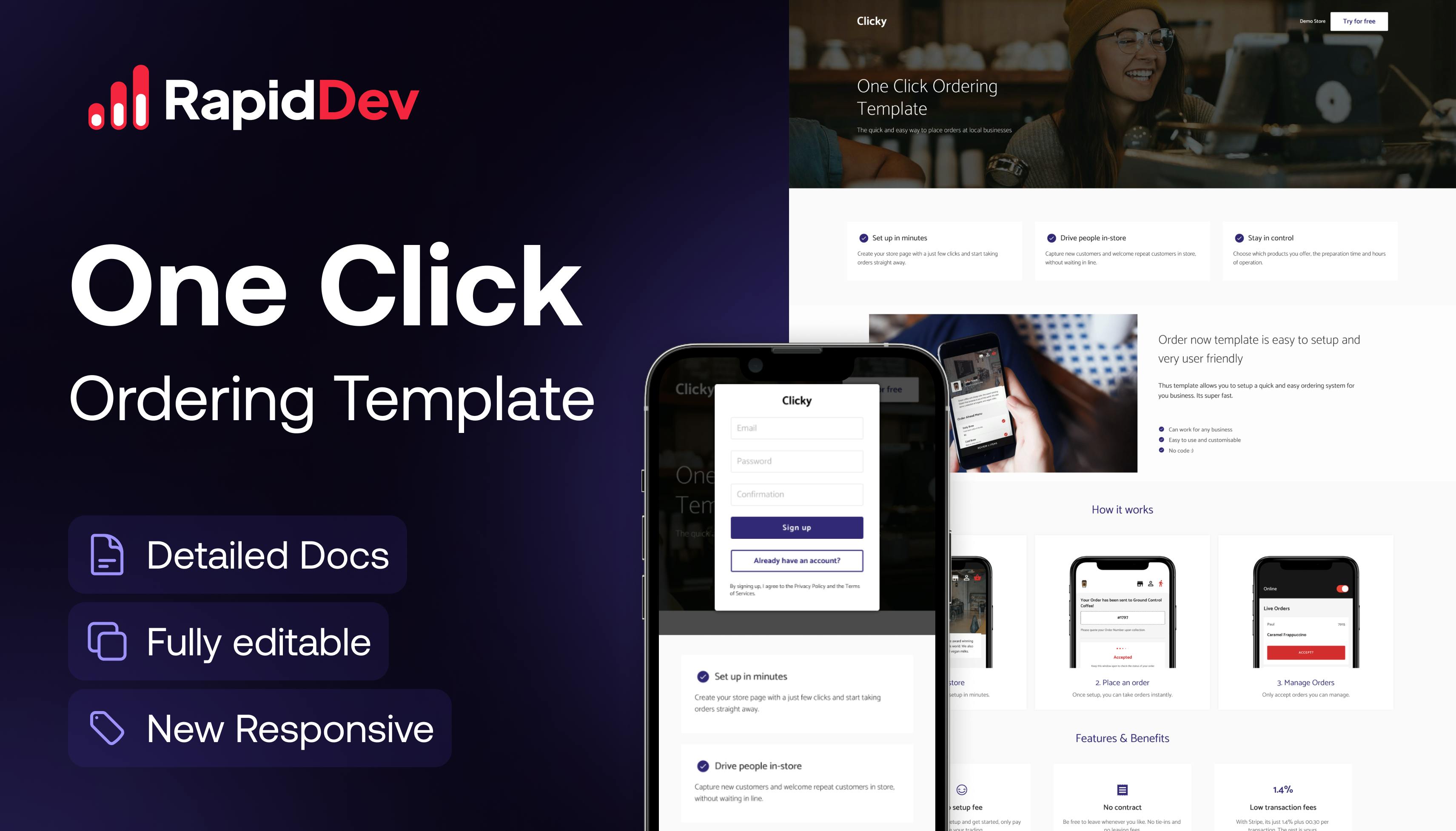 Clicky - One Click Ordering Template | Bubble