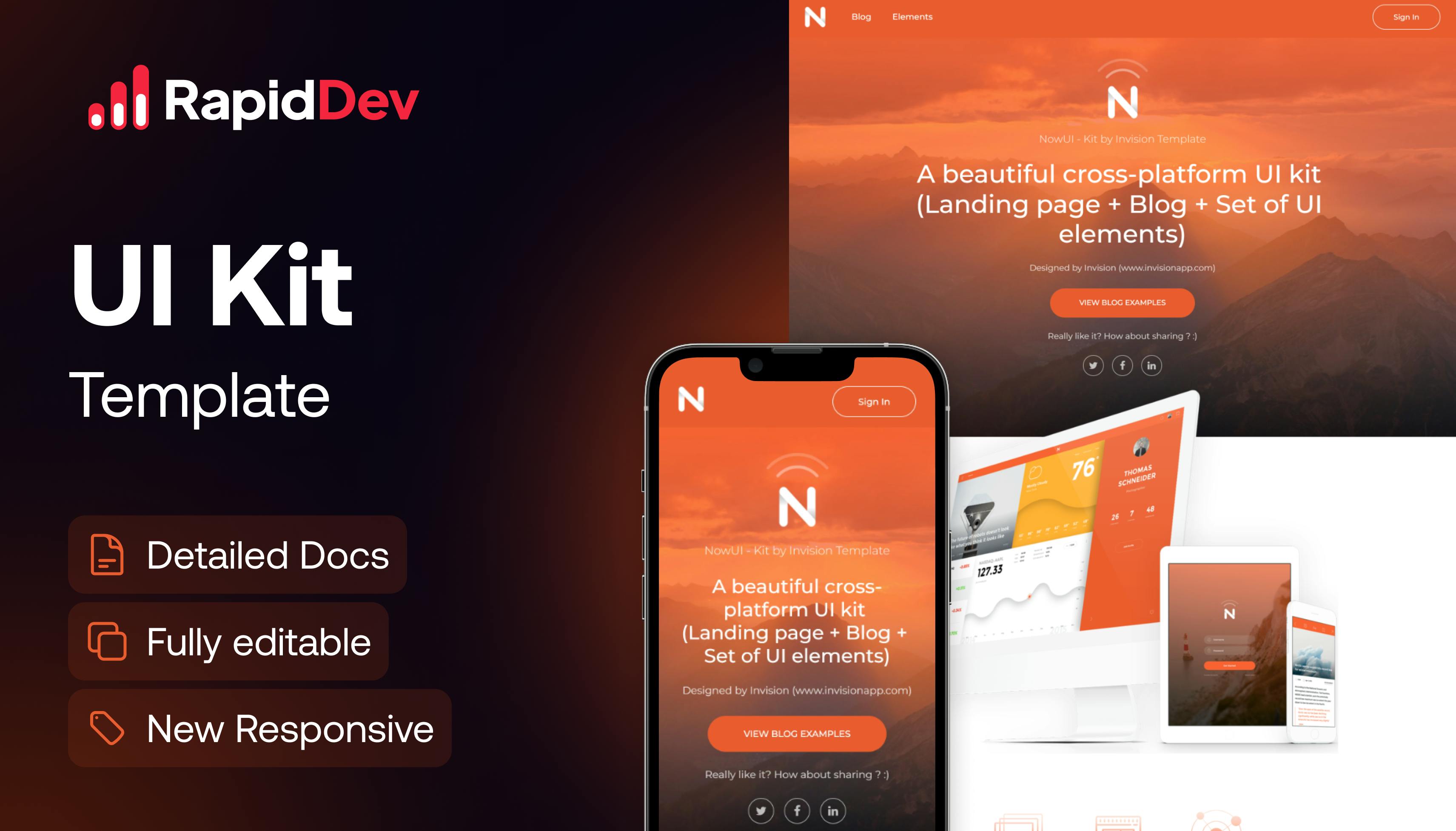 Now Ui Kit By Invision Template | Bubble