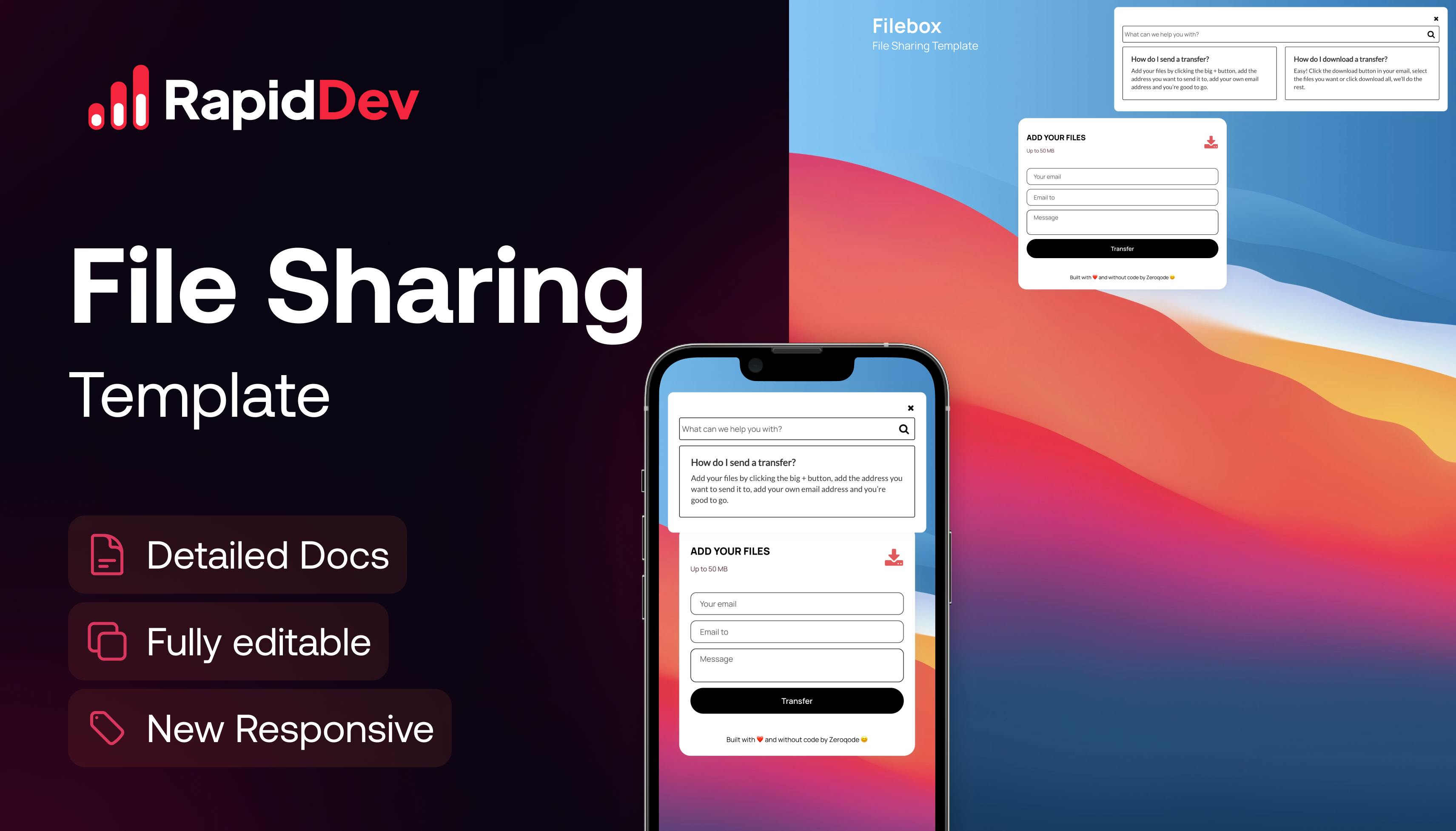 Filebox - File Sharing Template | Bubble