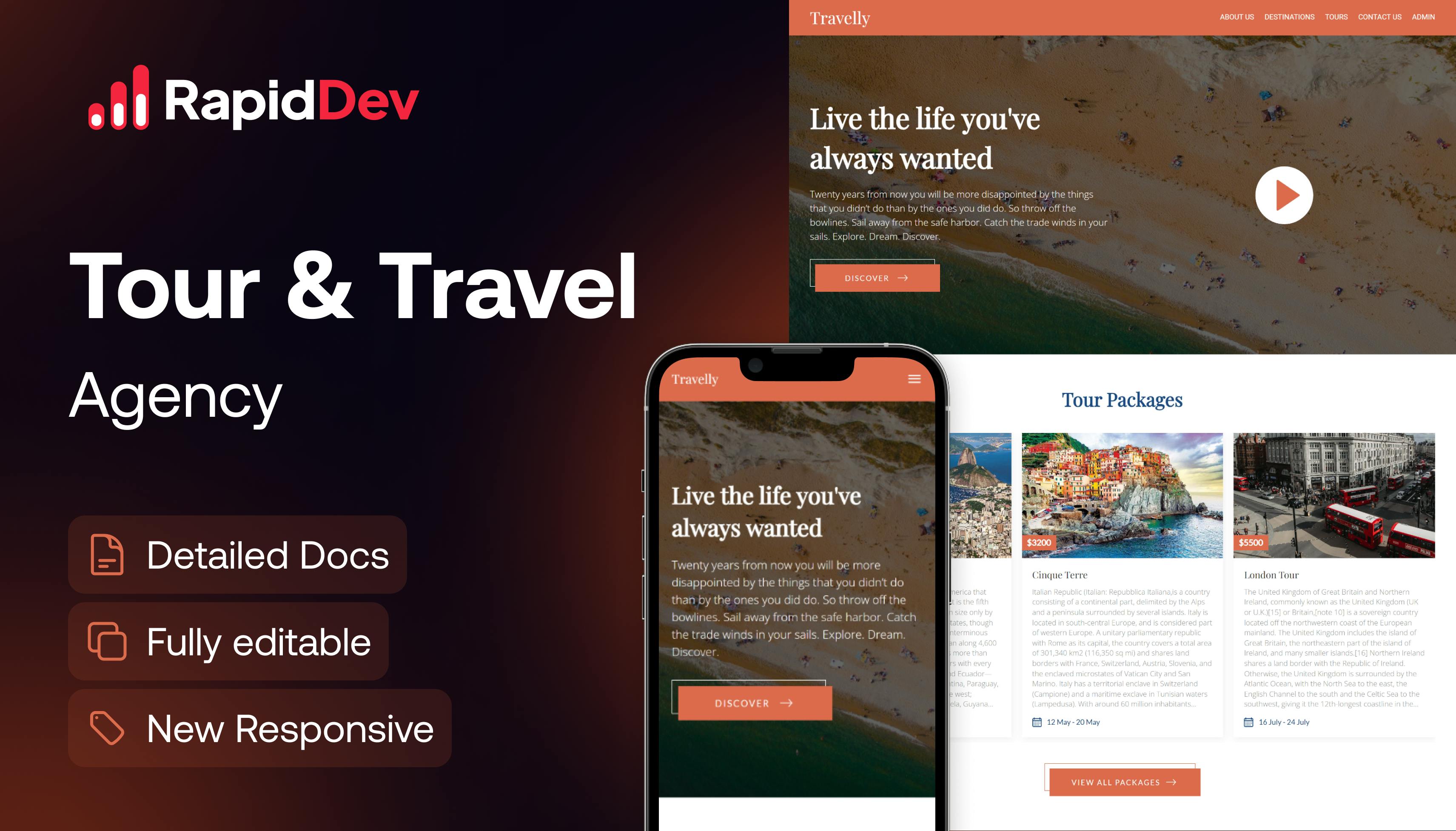Travelly - Tour & Travel Template | Bubble