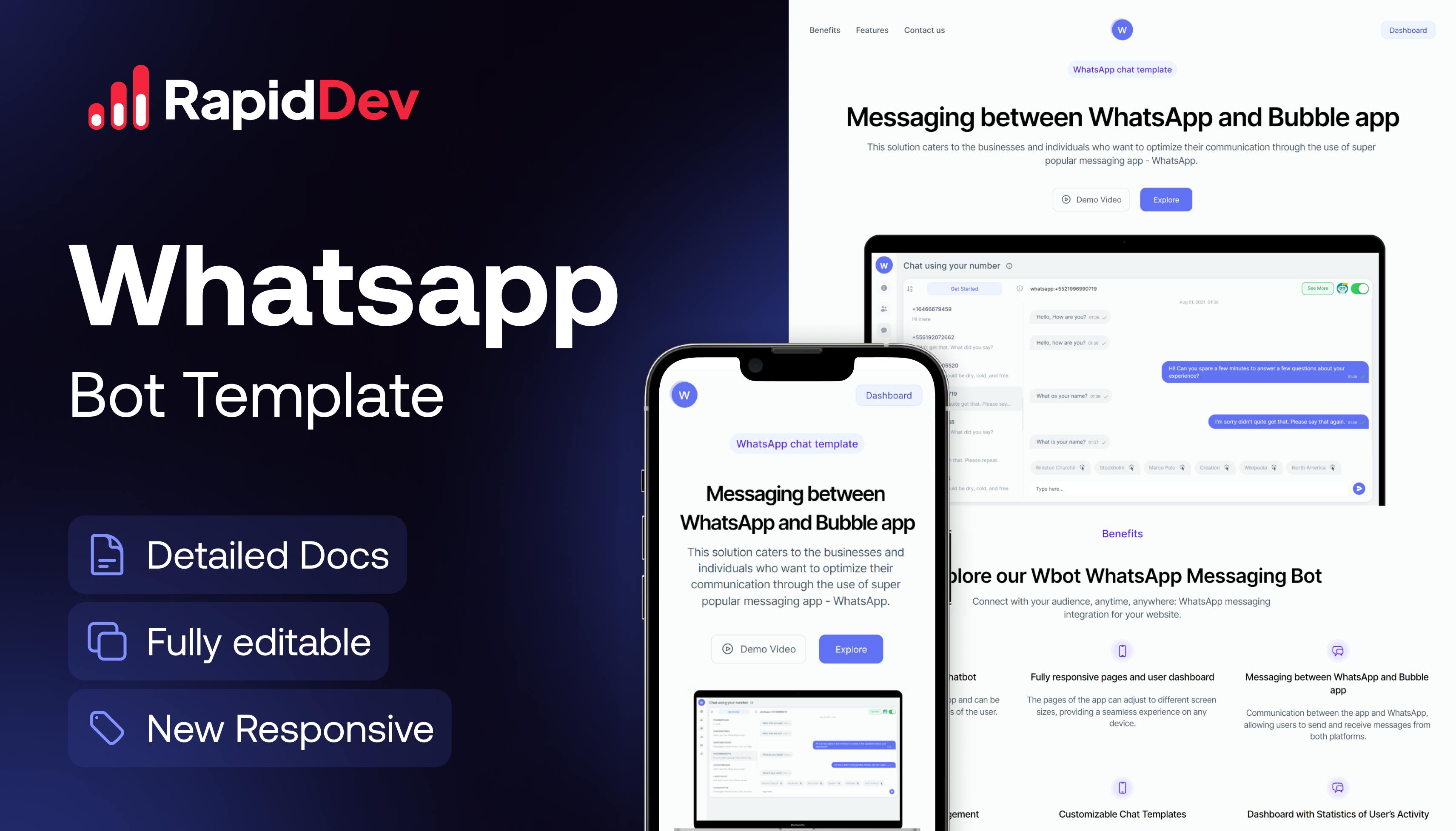 Whatsapp Bot Template | Bubble
