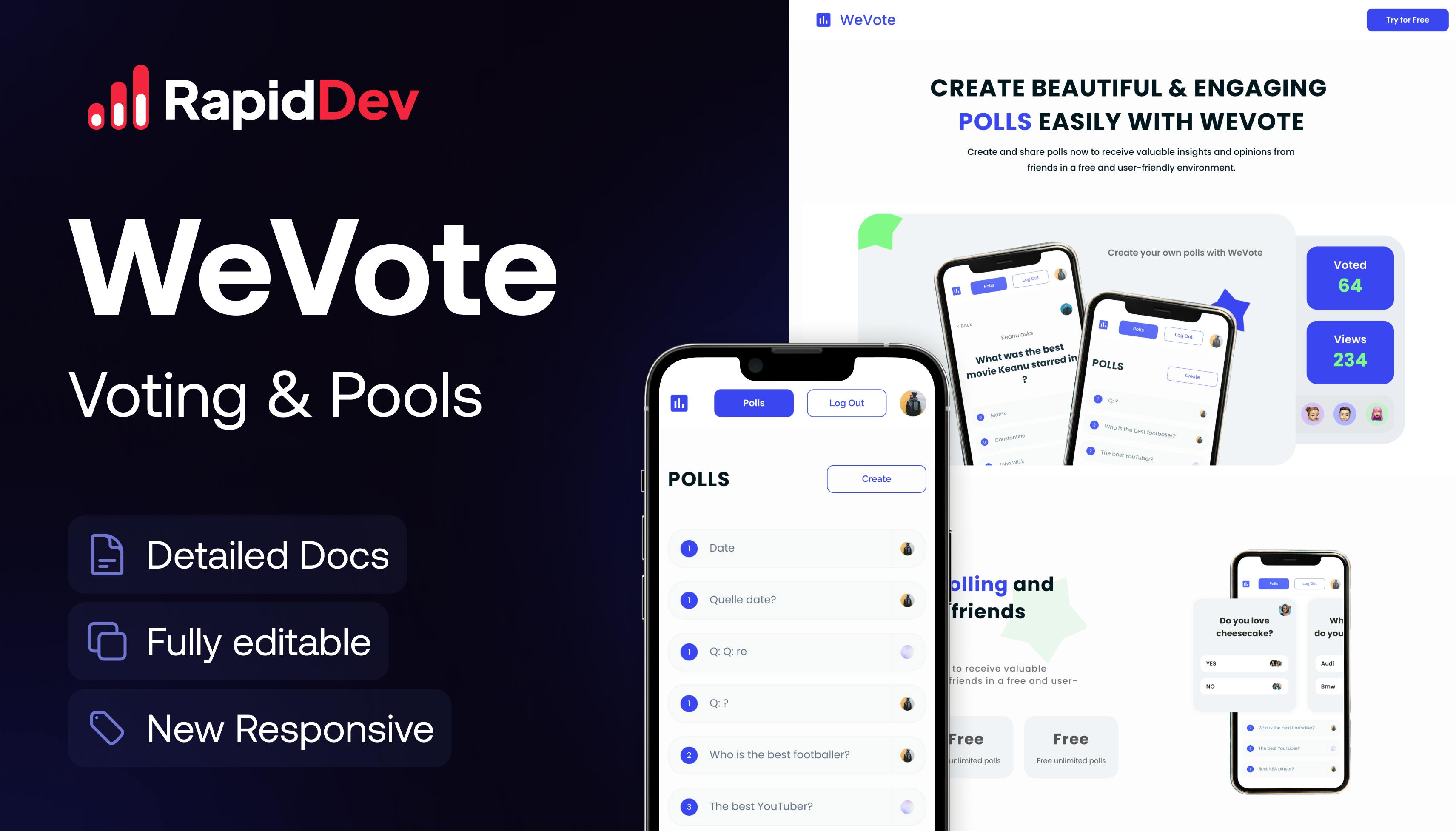 WeVote - Voting & Polls Template | Bubble