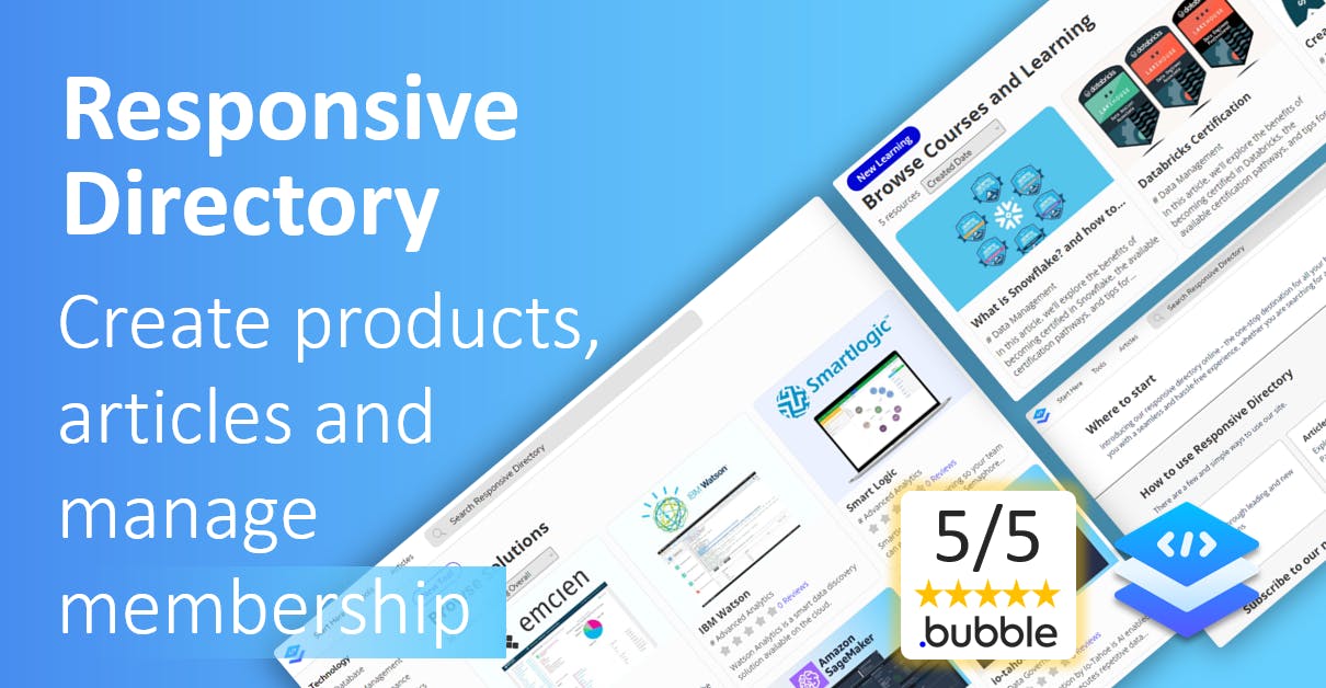 Responsive Directory Template | Bubble