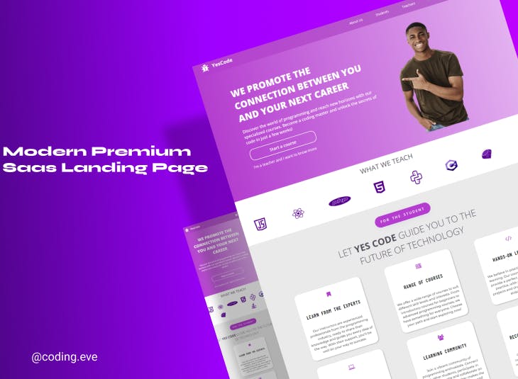 Modern Pro Saas Landing Papage Template | Bubble