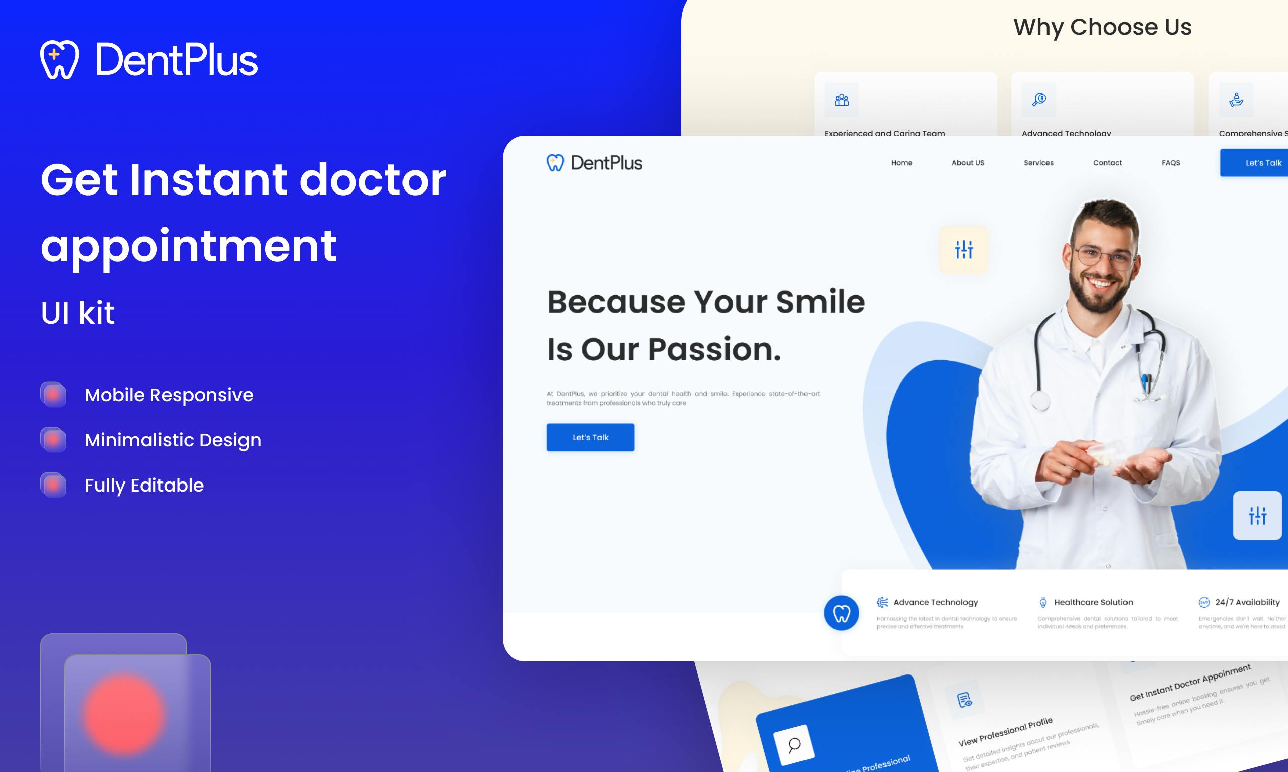 Dental Services UI Template Template | Bubble