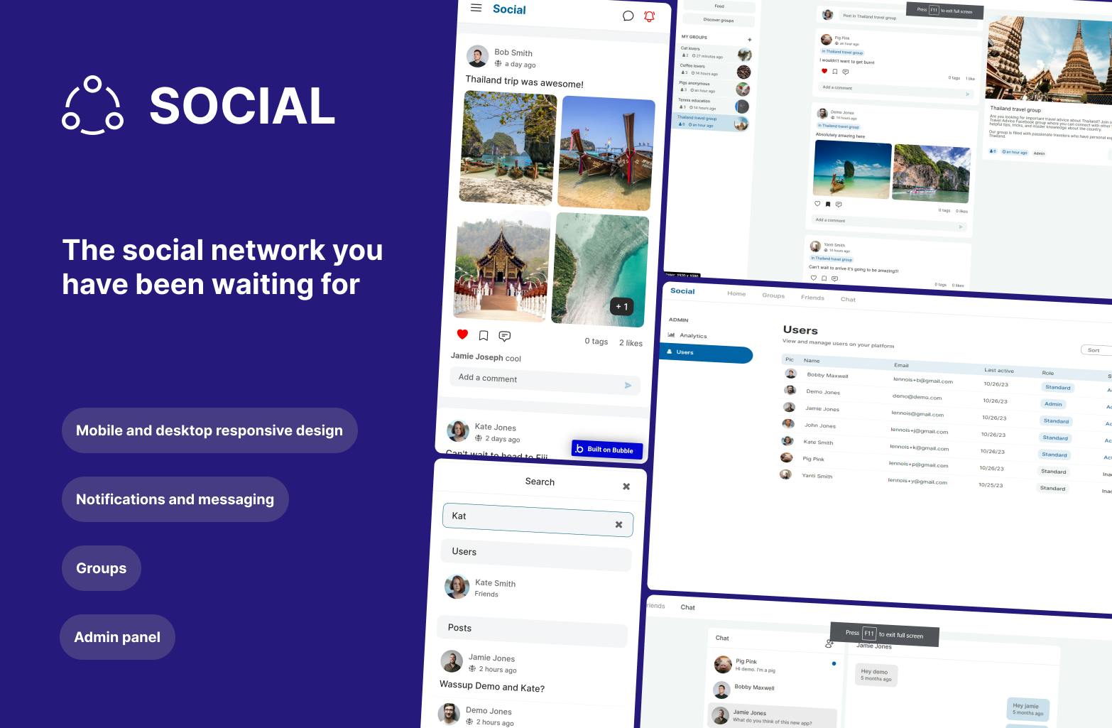 Social Template | Bubble