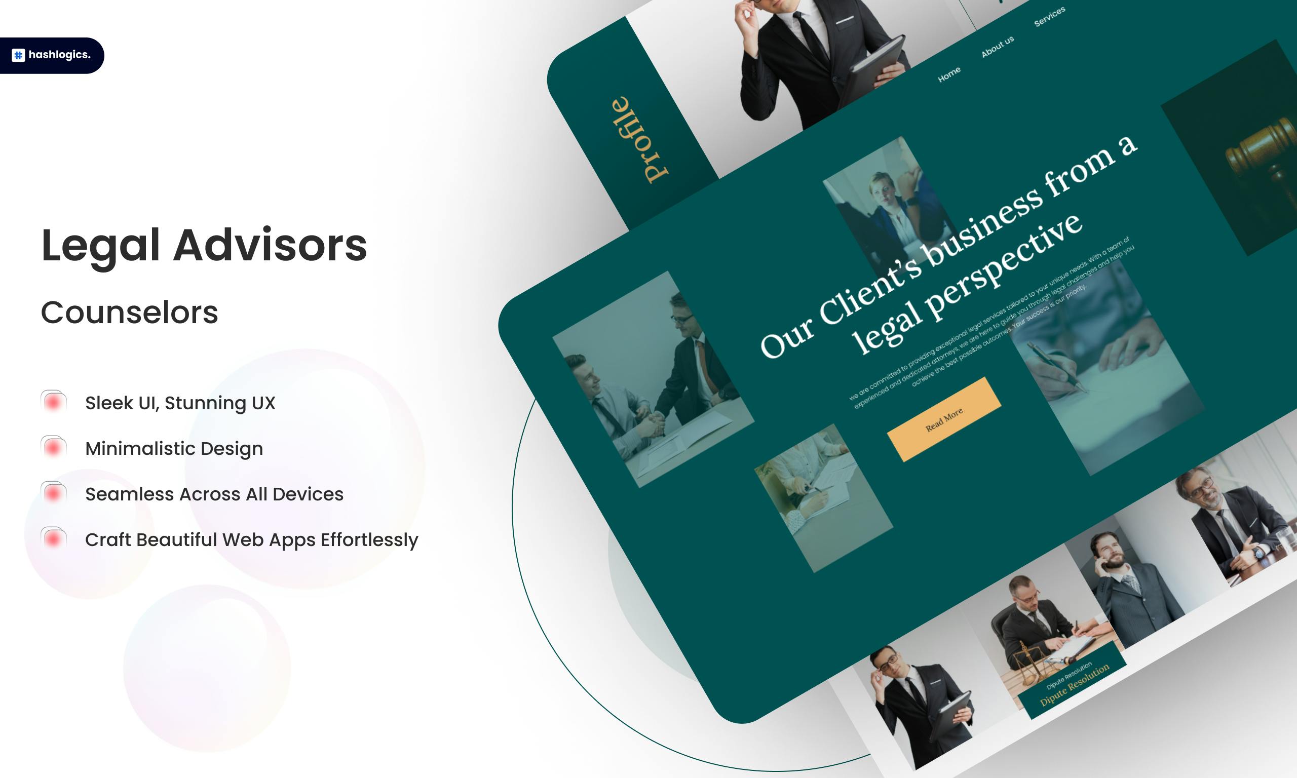 Legal Expertise Hub UI Kit Template | Bubble