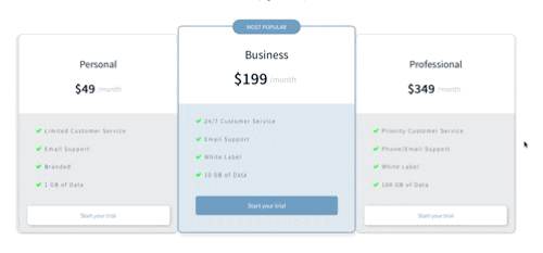 805/Blocks - Pricing Template | Bubble