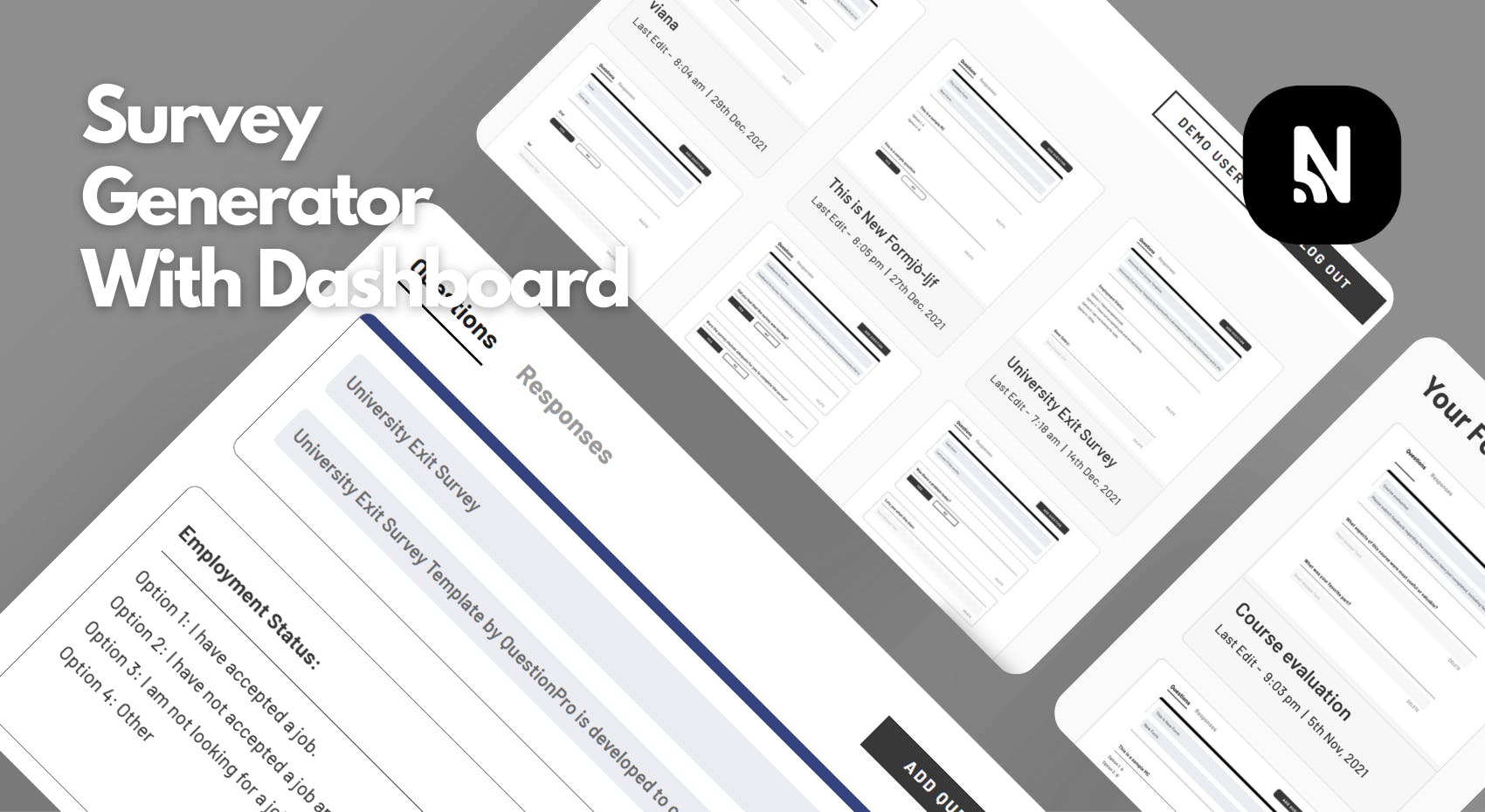 Survey Generator wif Dashboard Template | Bubble