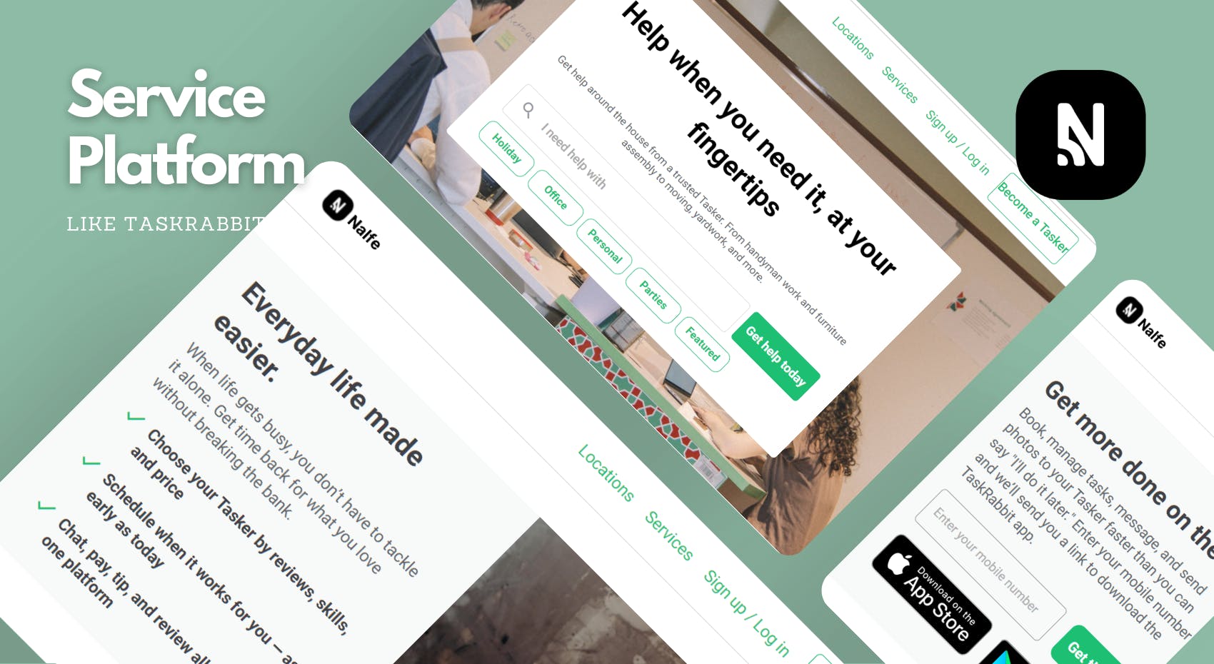 Service Platform TaskRabbit Template | Bubble