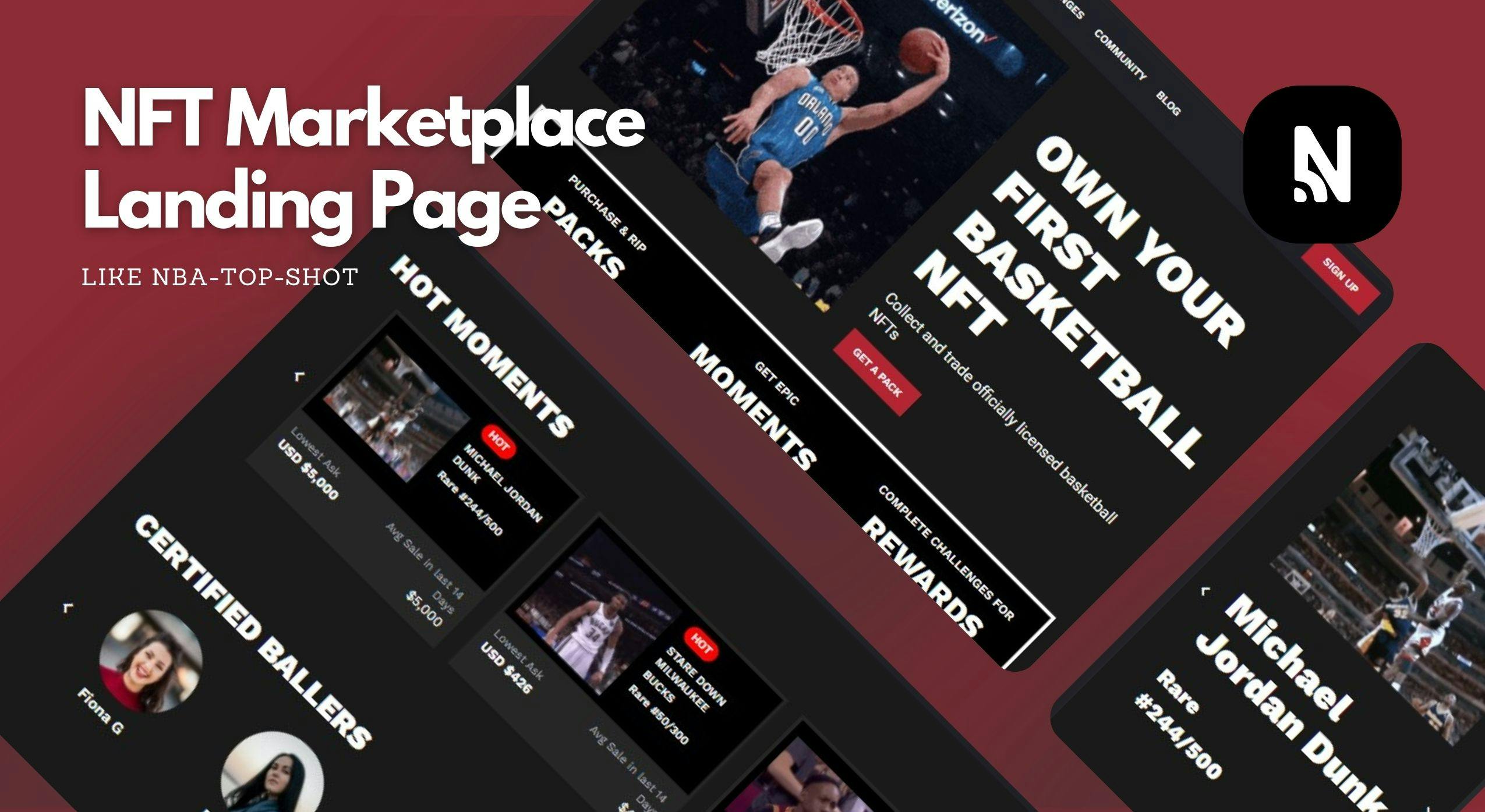 NFT Marketplace like Top Shot Template | Bubble