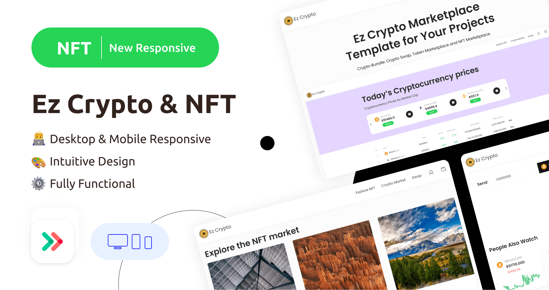 Ez Crypto & NFT Market Template | Bubble
