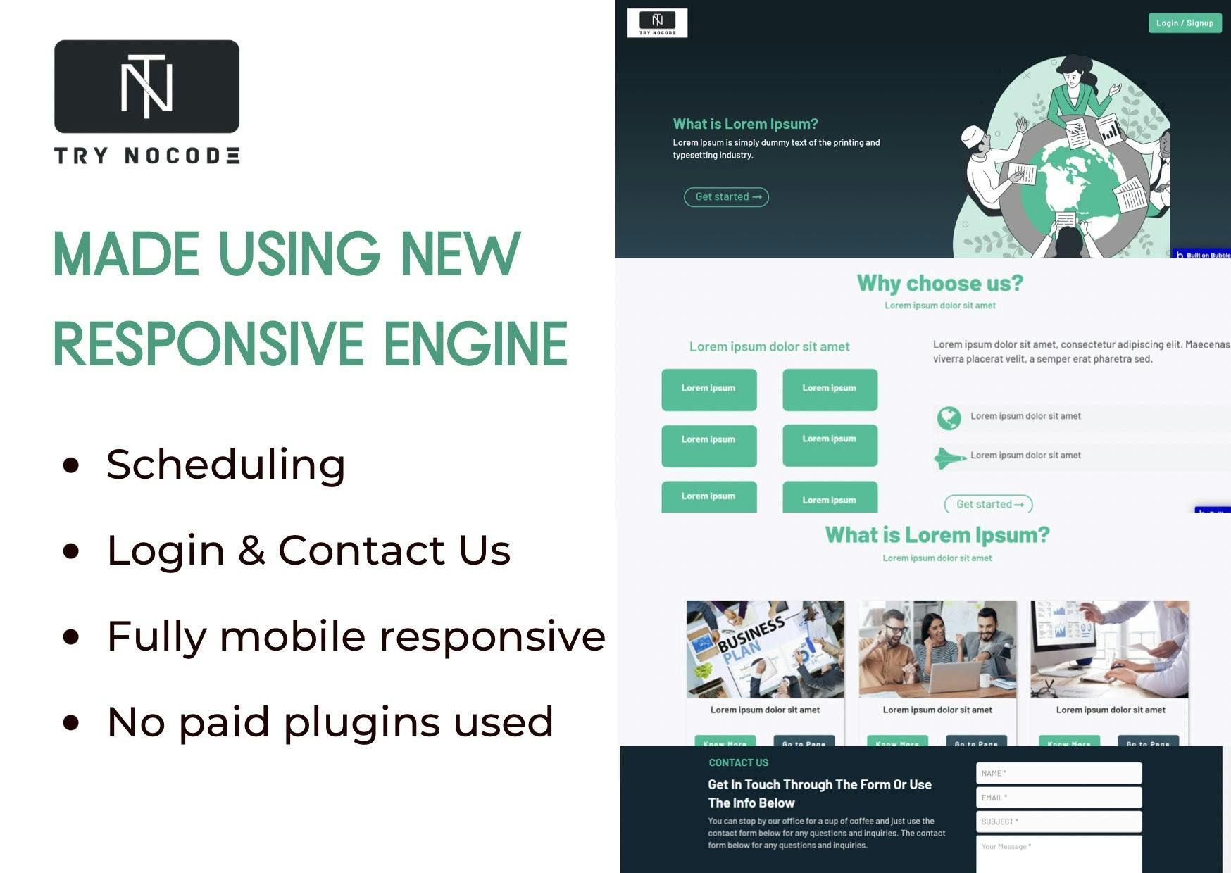 TNC Business Service Template | Bubble