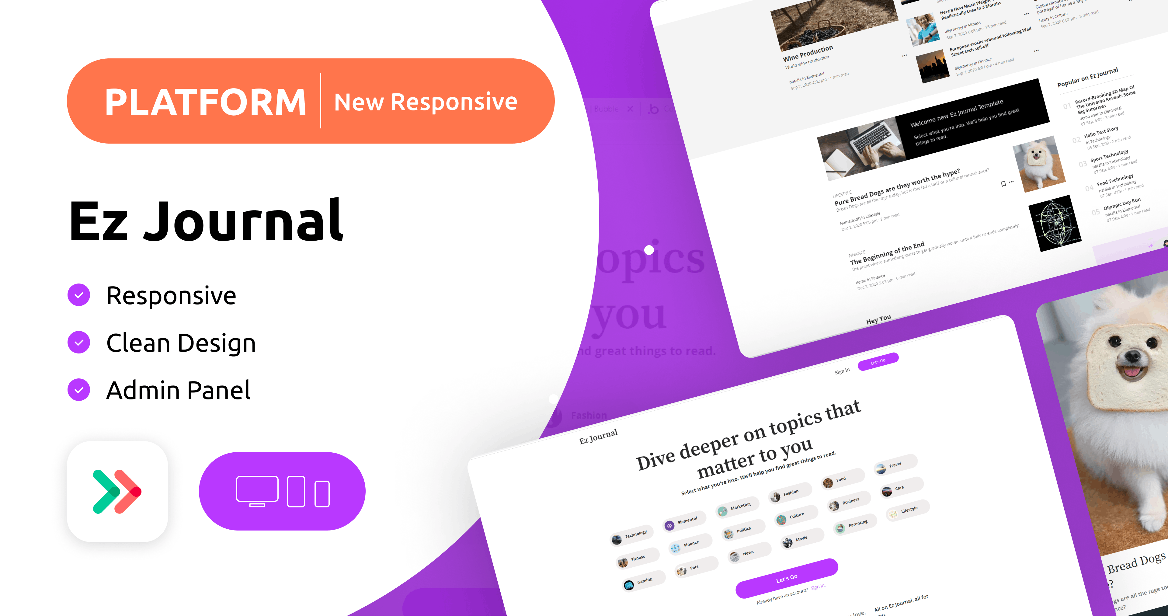 Ez Journal - Blog Template Template | Bubble