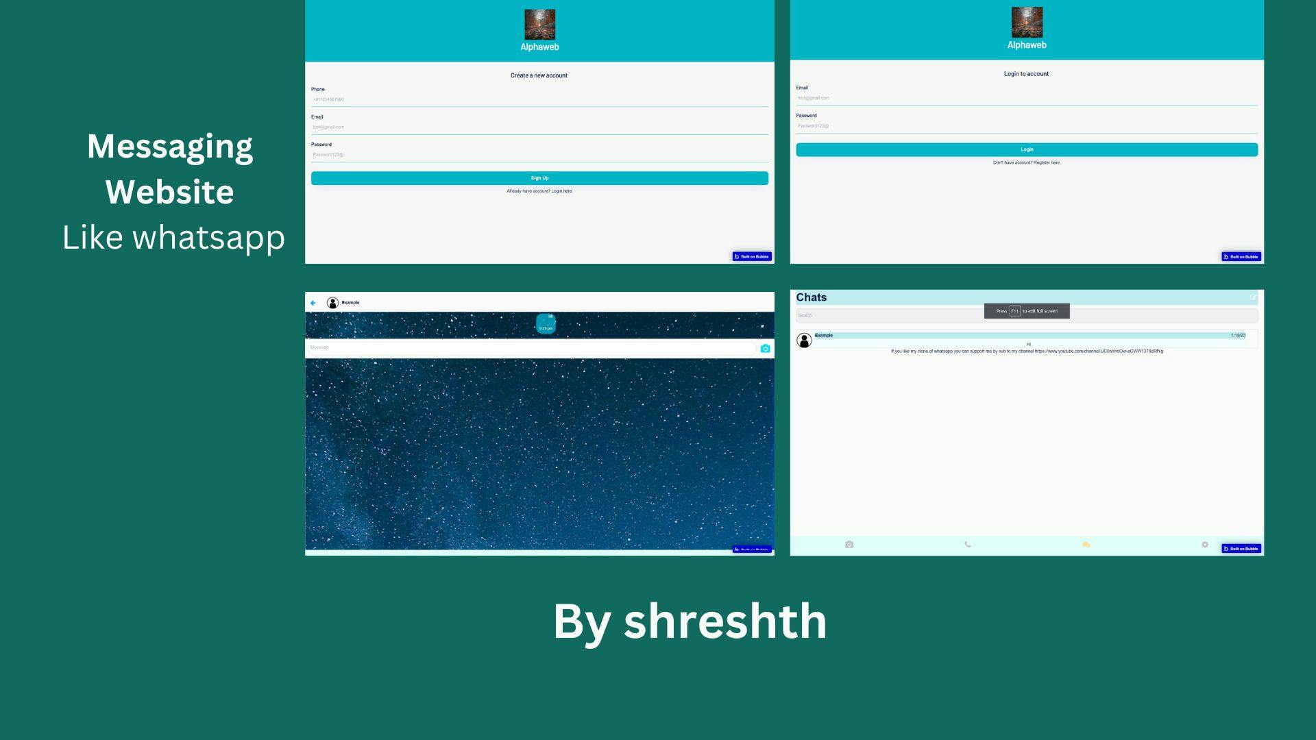 Whatsapp Clone Template | Bubble