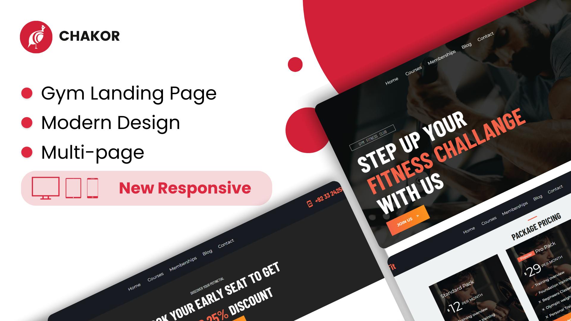 Gym Landing Page Template | Bubble