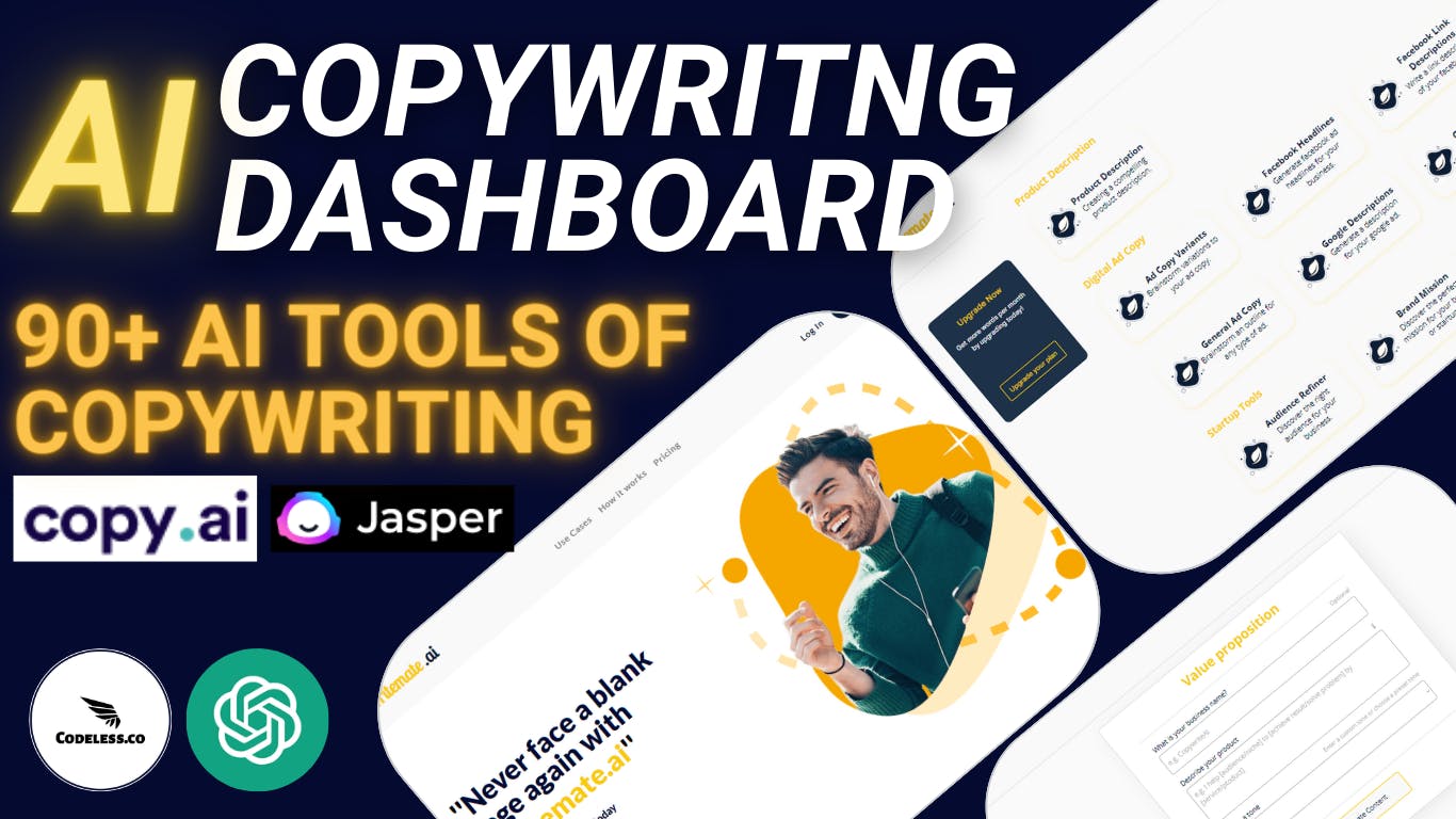 AI Copywriting Dashboard Template | Bubble