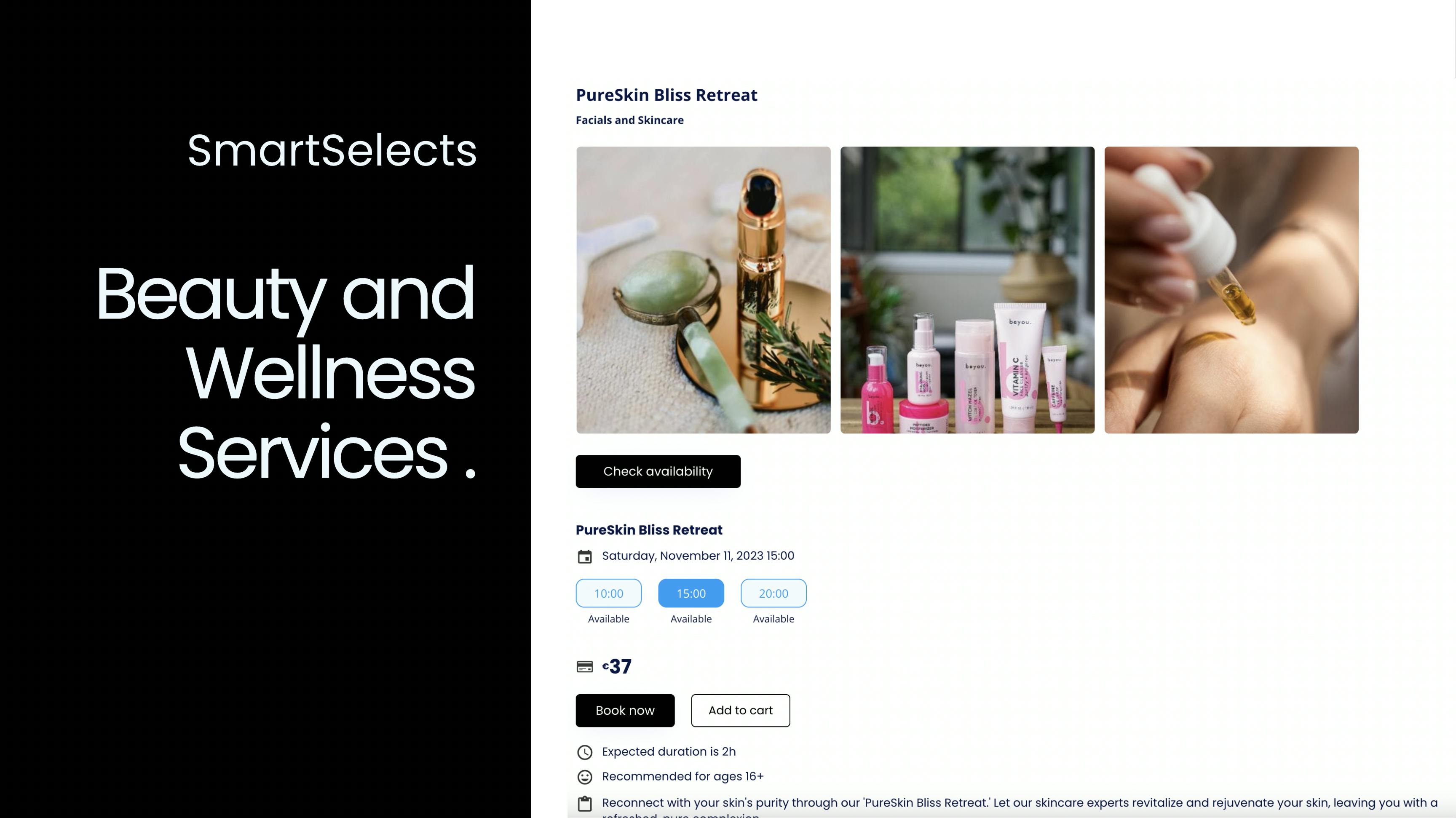 Beauty and Wellness Services Template | Bubble