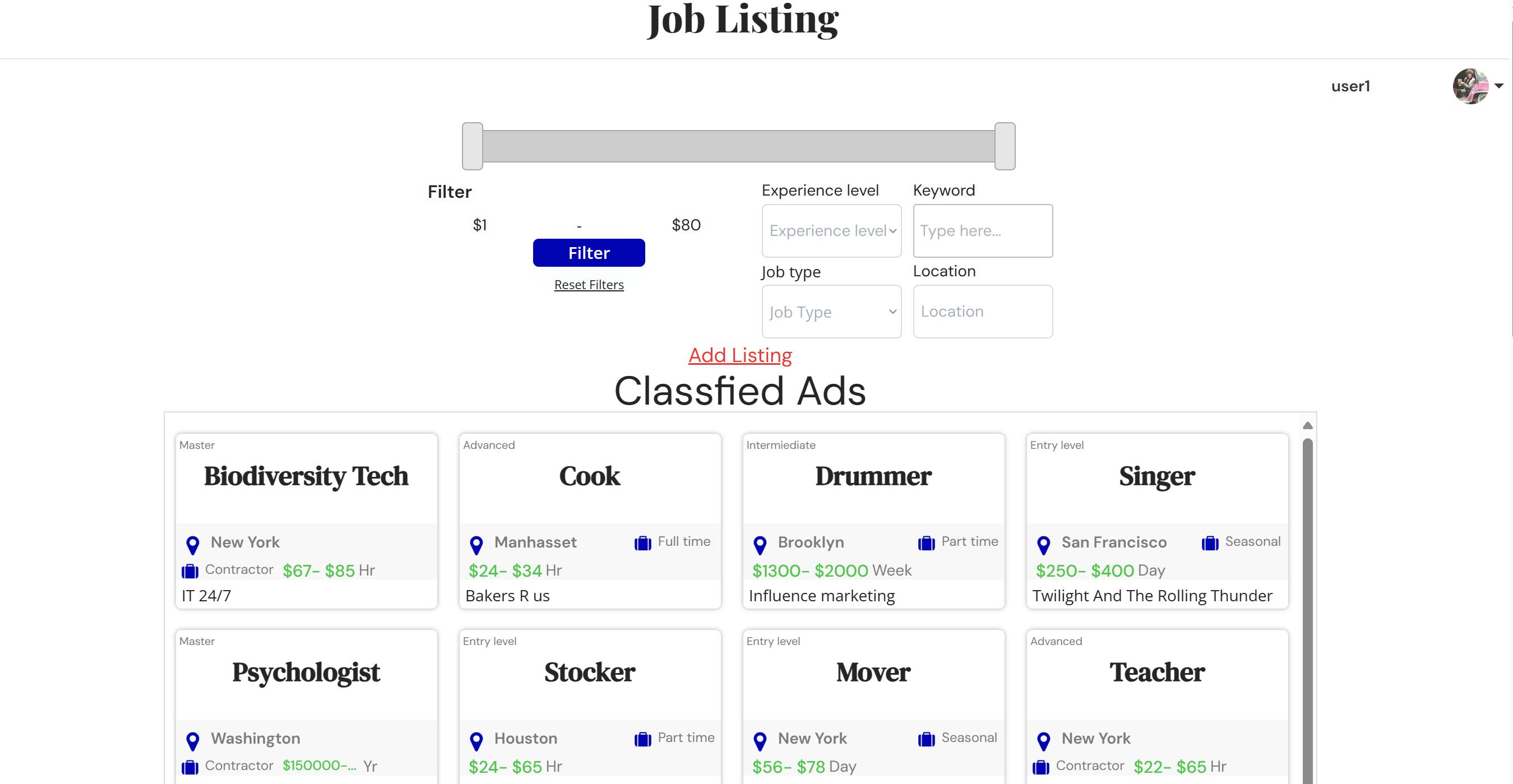 Classified Listing Directory Template | Bubble
