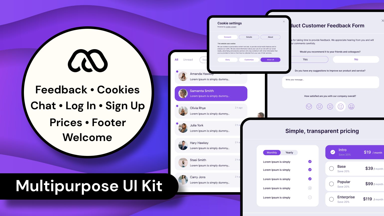 Multipurpose Forms UI Kit Template | Bubble