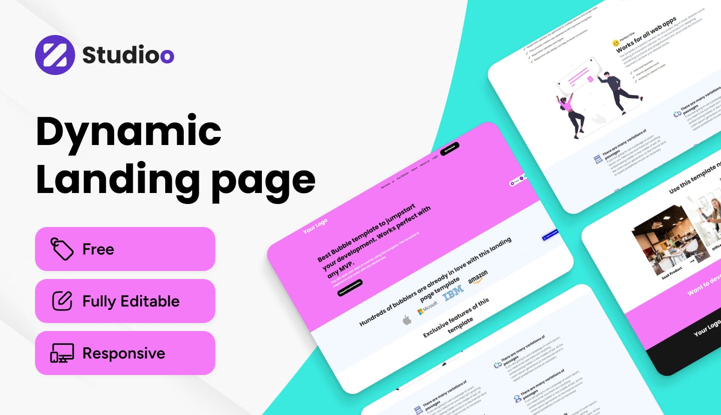 Dynamic Landing Page Template | Bubble Dynamic Landing Page Template | Bubble