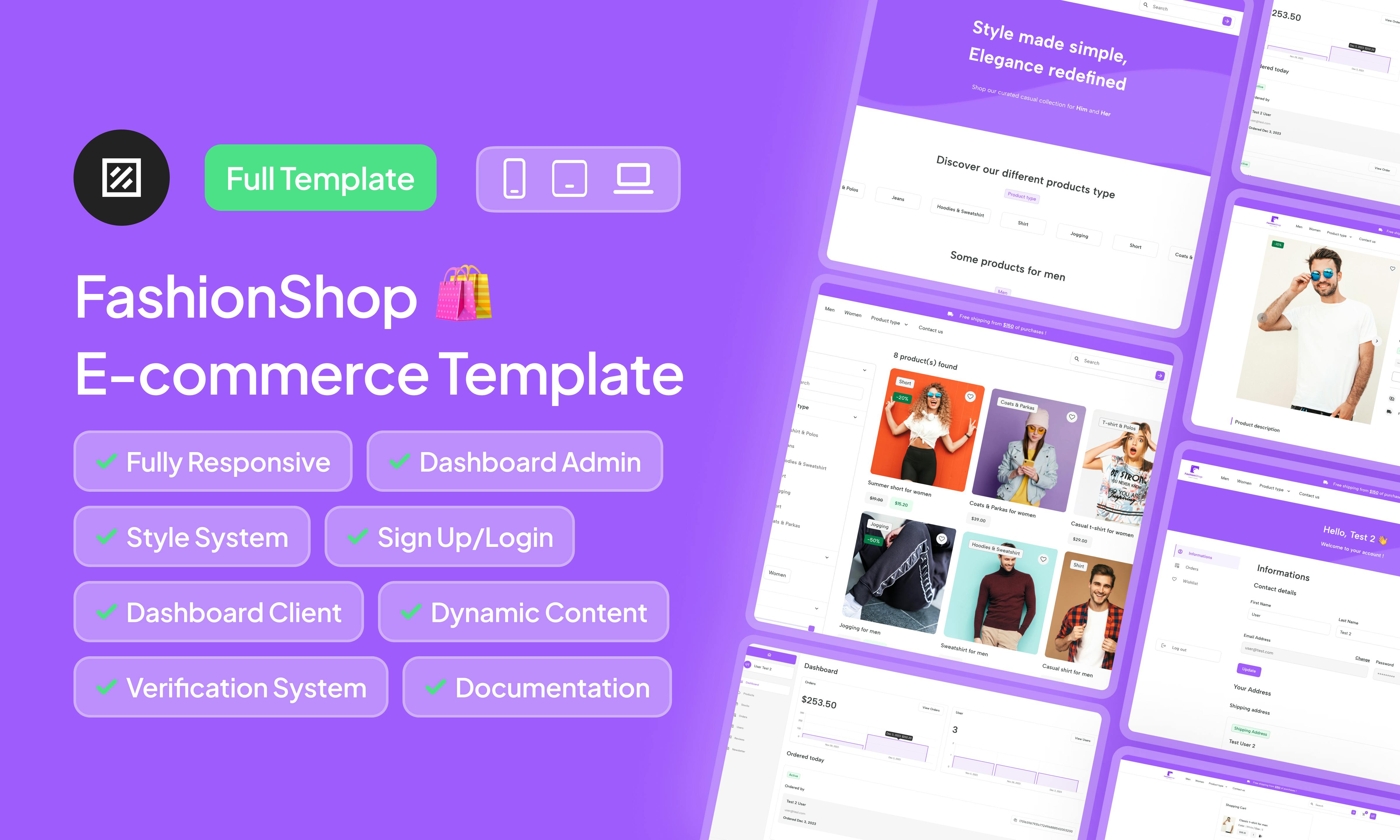 Fashionshop Ecommerce Template Template | Bubble
