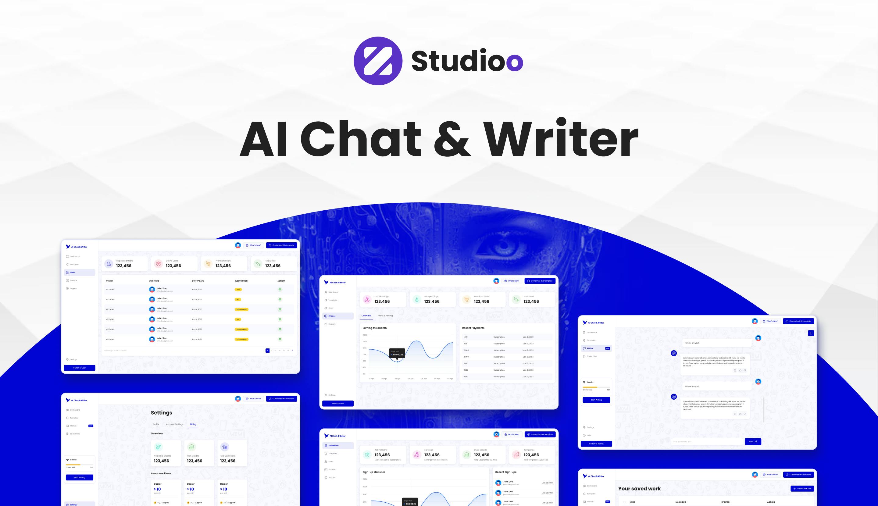 AI Chat & Writer - SaaS Template | Bubble