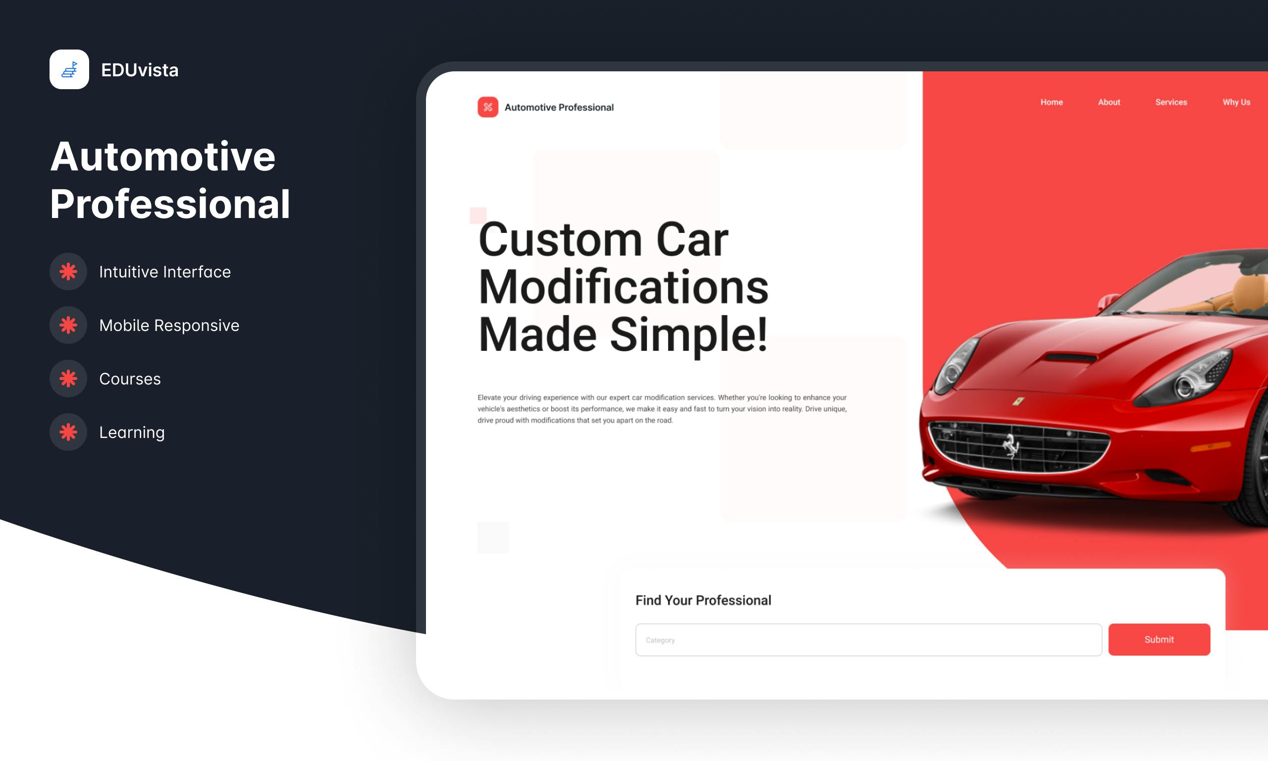 Automotive Professionals Template | Bubble