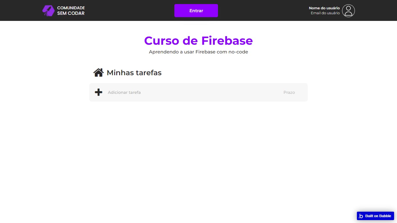 Sem Codar Checklist de Tarefas Template | Bubble Sem Codar Checklist de Tarefas Template | Bubble