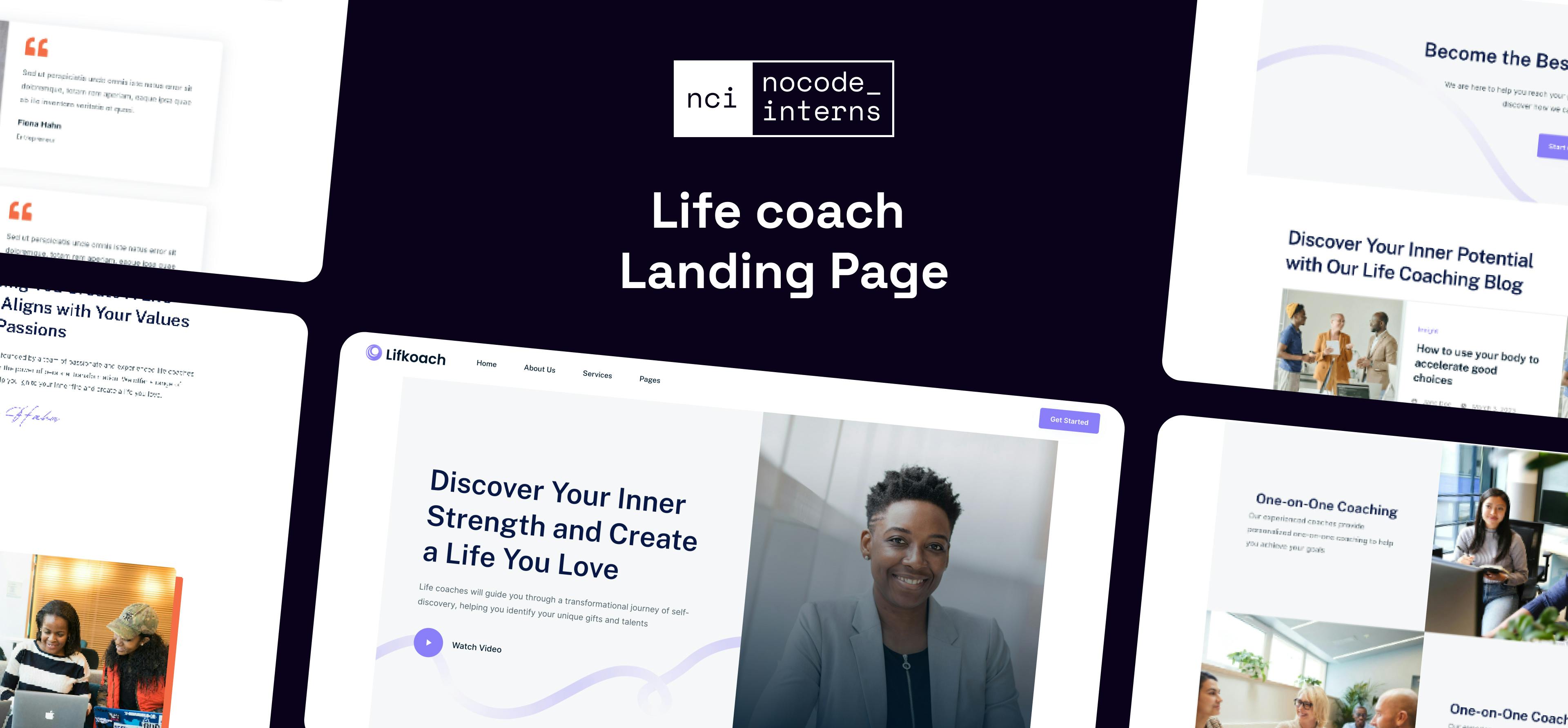Lifecoach Landing Page Template | Bubble