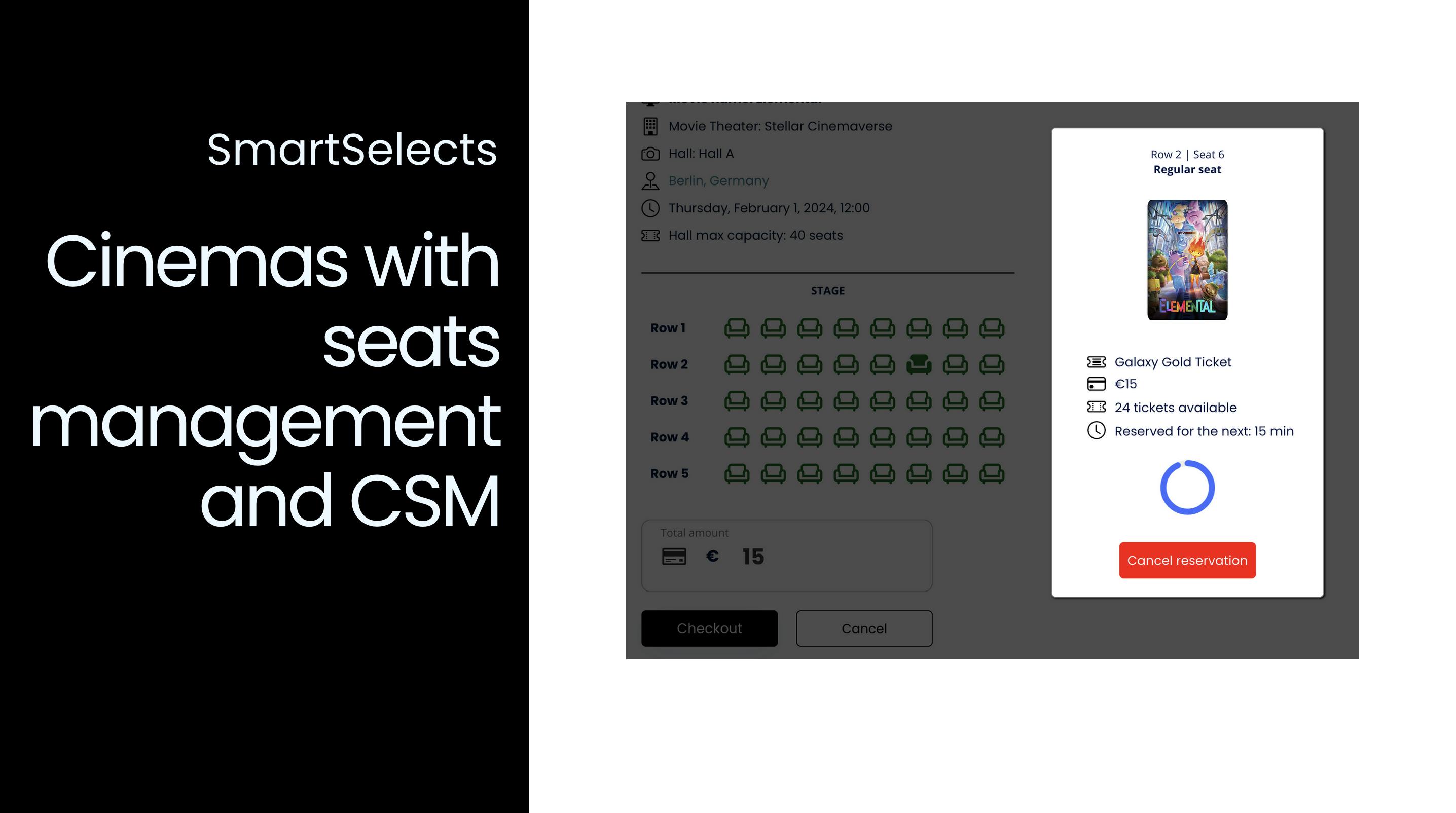 Cinema with reserved seats Template | Bubble