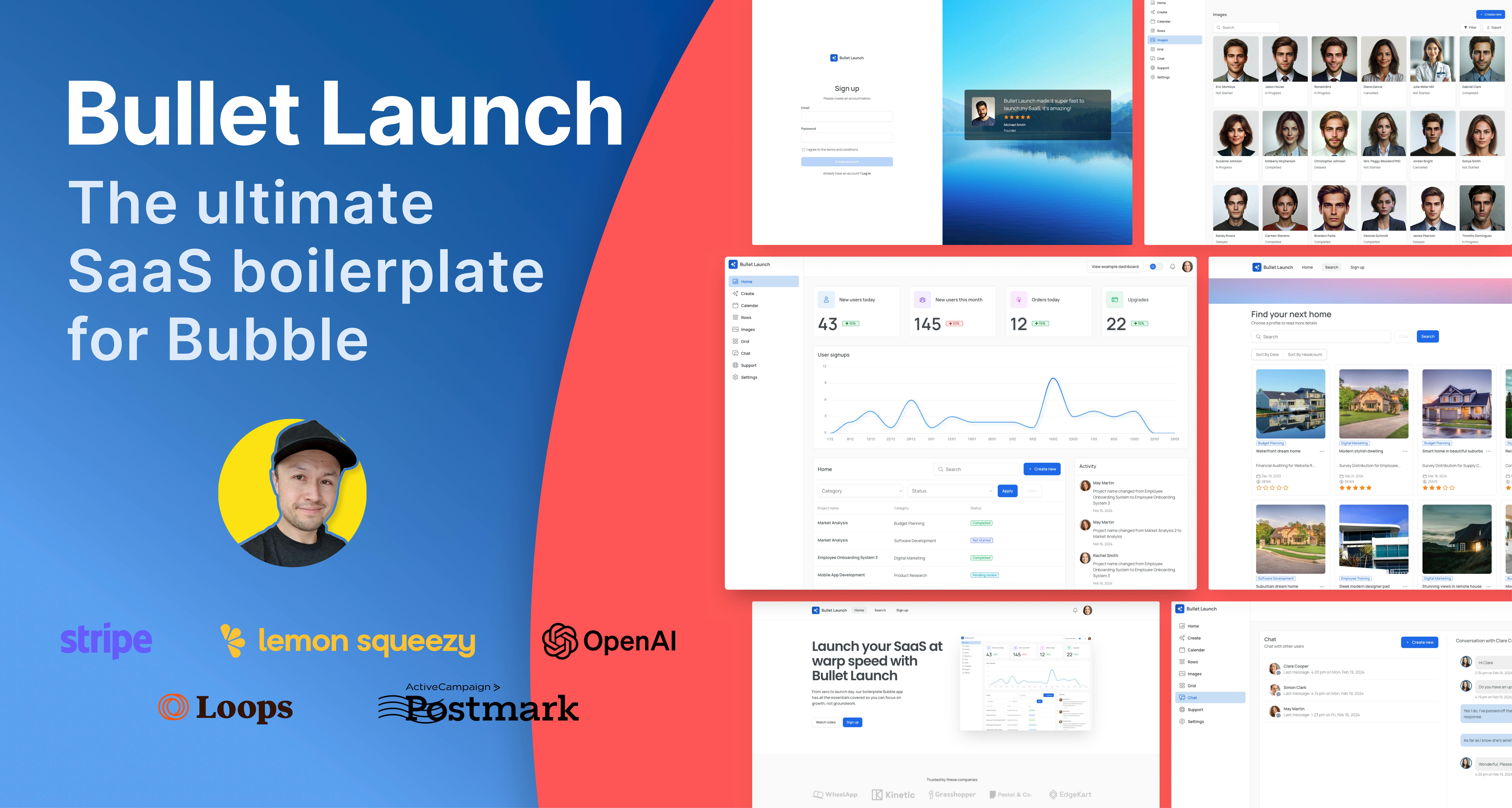 Bullet Launch Saas Boilerplate Template | Bubble Bullet Launch Saas Boilerplate Template | Bubble