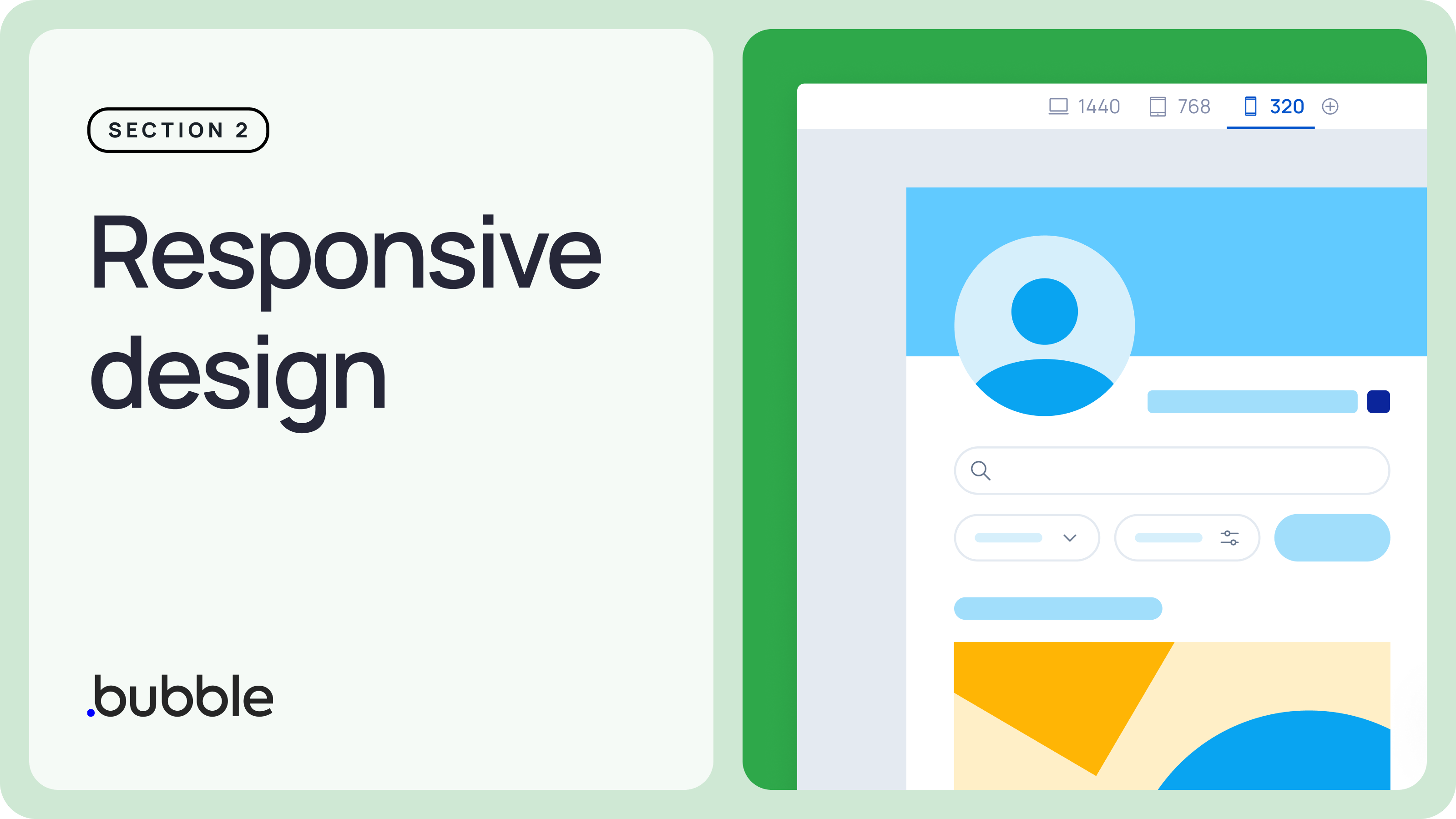 Responsive design | Bubble
