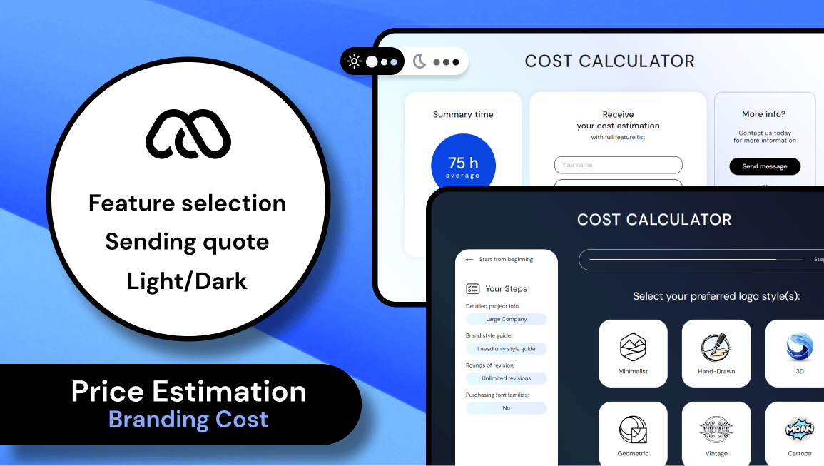 Branding Estimation Calculator Template | Bubble