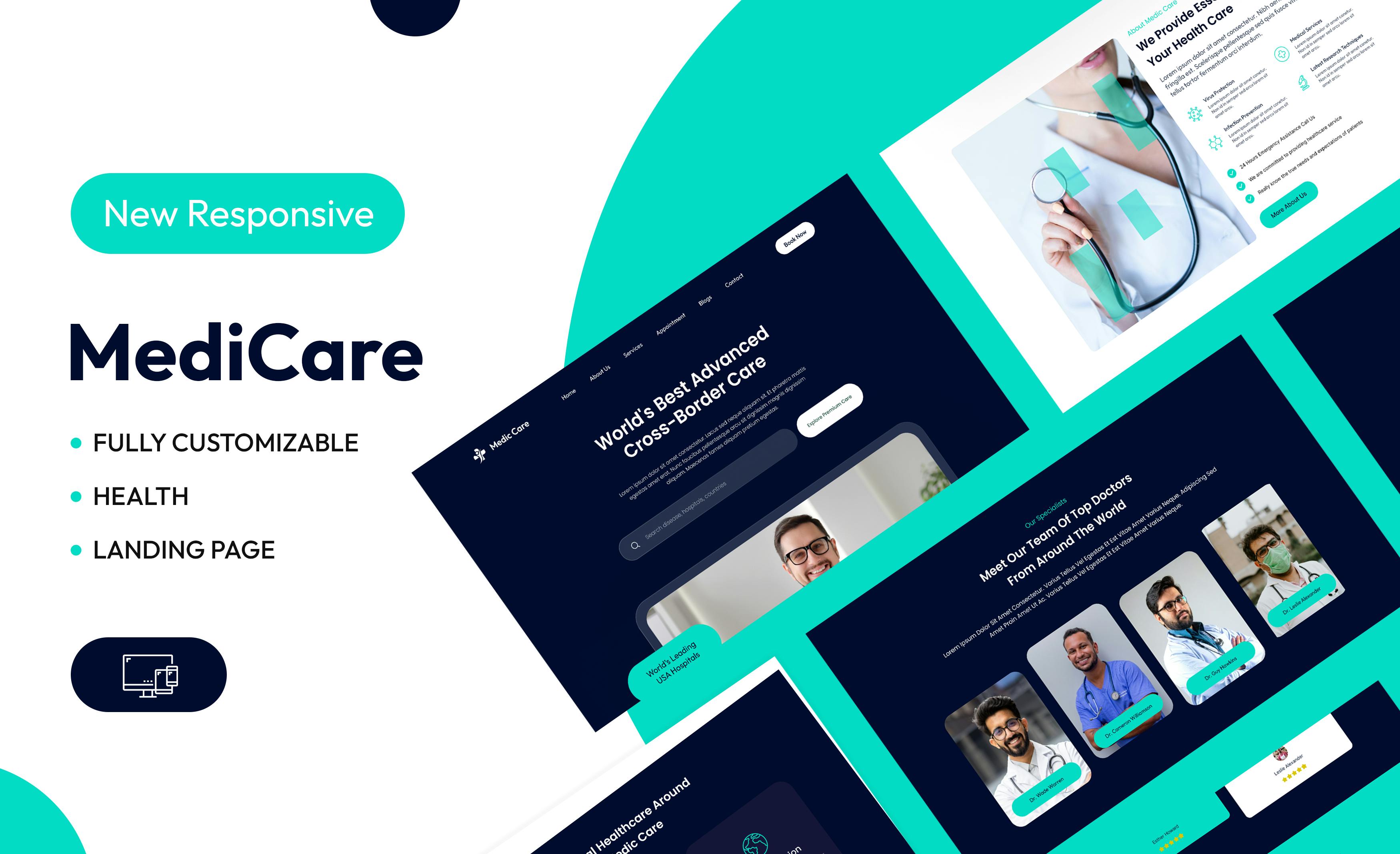 OneCare - Landing Page Template | Bubble