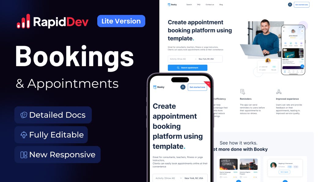 Bookings/Appointments Lite Template | Bubble