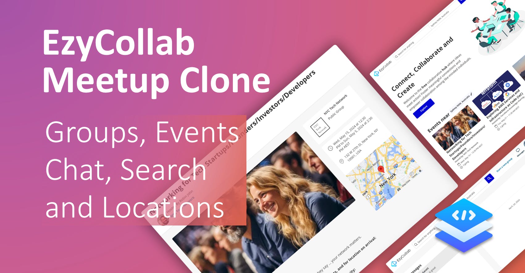 Ezycollab Meetup Clone Template | Bubble