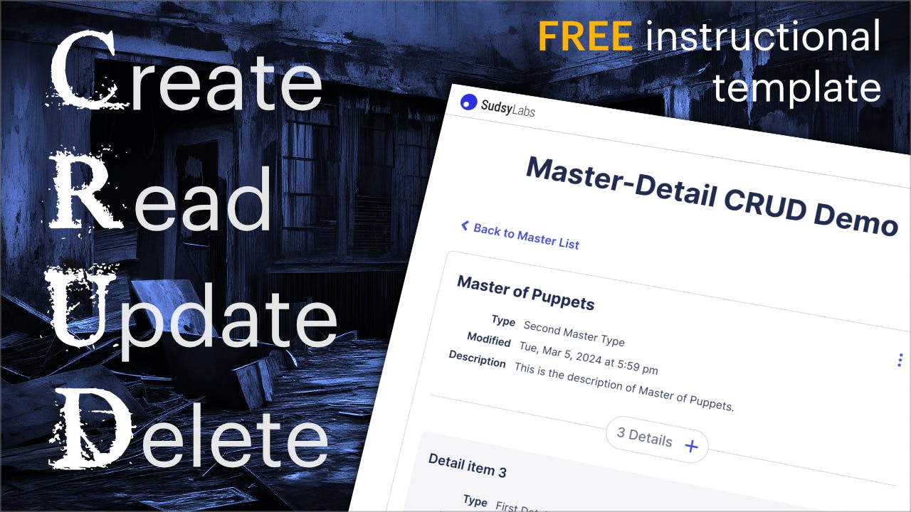 Master-Detail CRUD Demo Template | Bubble Master-Detail CRUD Demo Template | Bubble