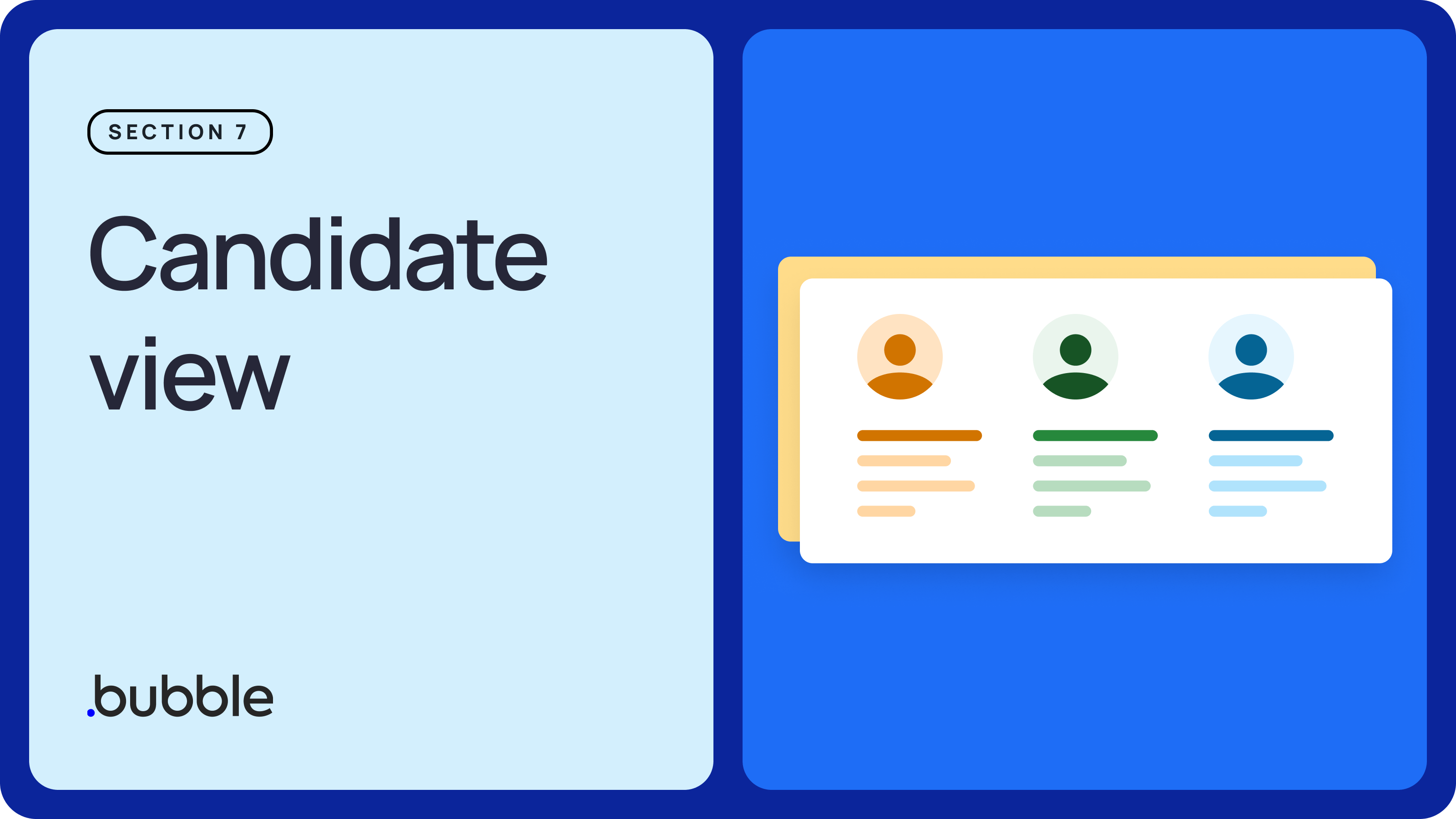 Candidate view | Bubble
