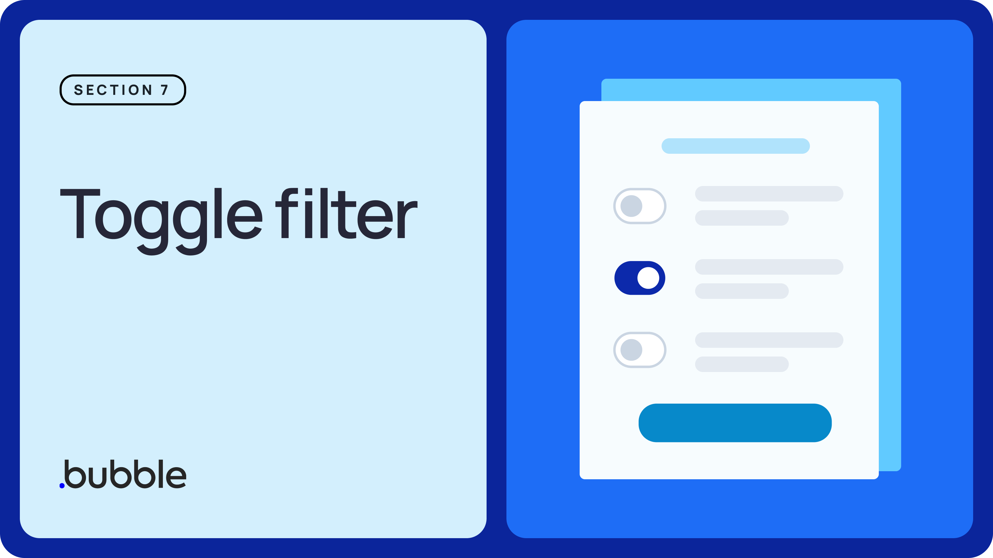 Toggle filter | Bubble