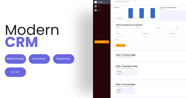 Modern CRM Template | Bubble
