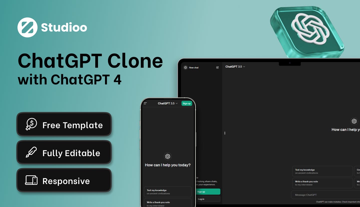 Chatgpt Clone- ChatGPT 4 Template | Bubble