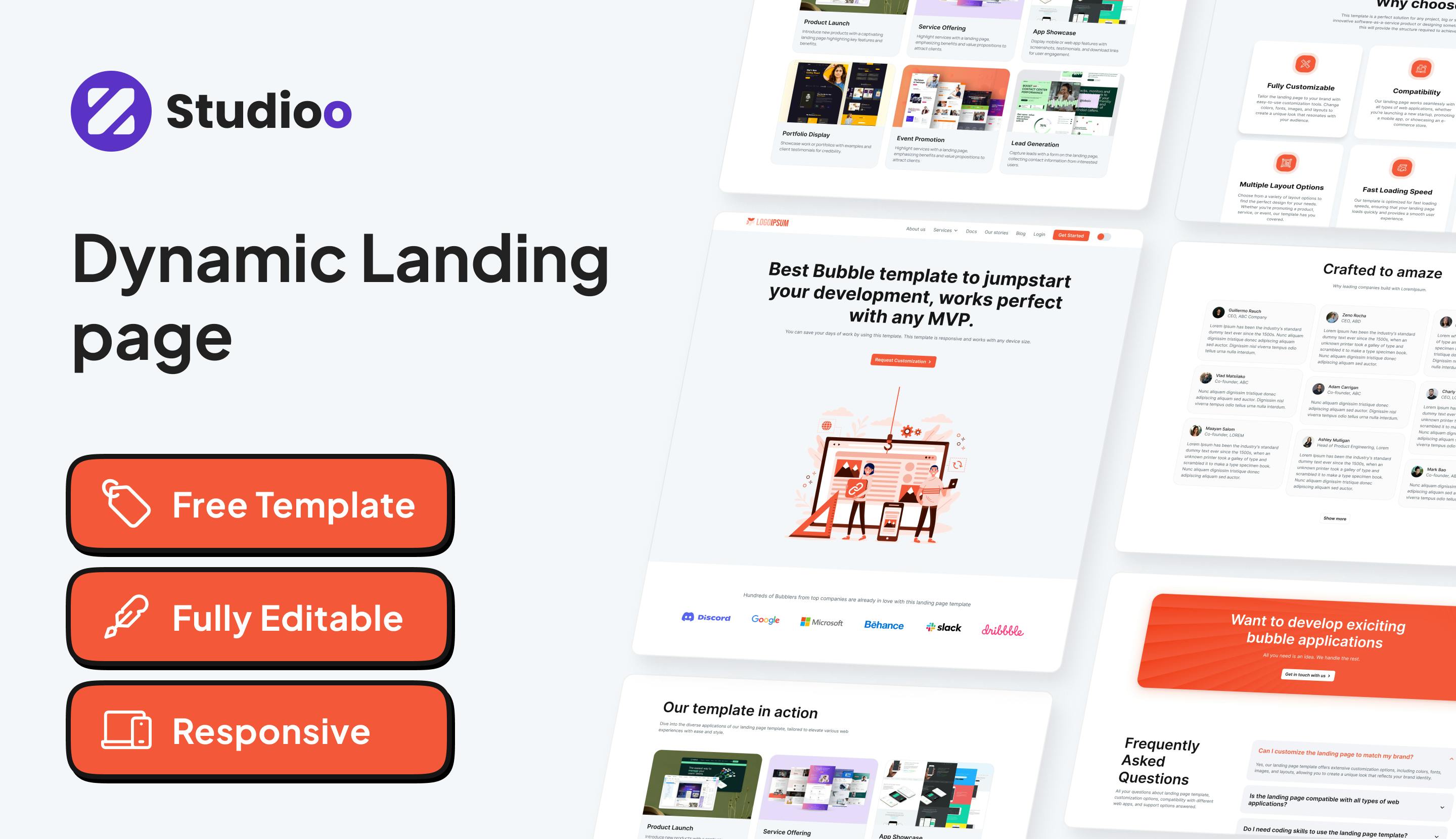 Dynamic Landing Page Template | Bubble