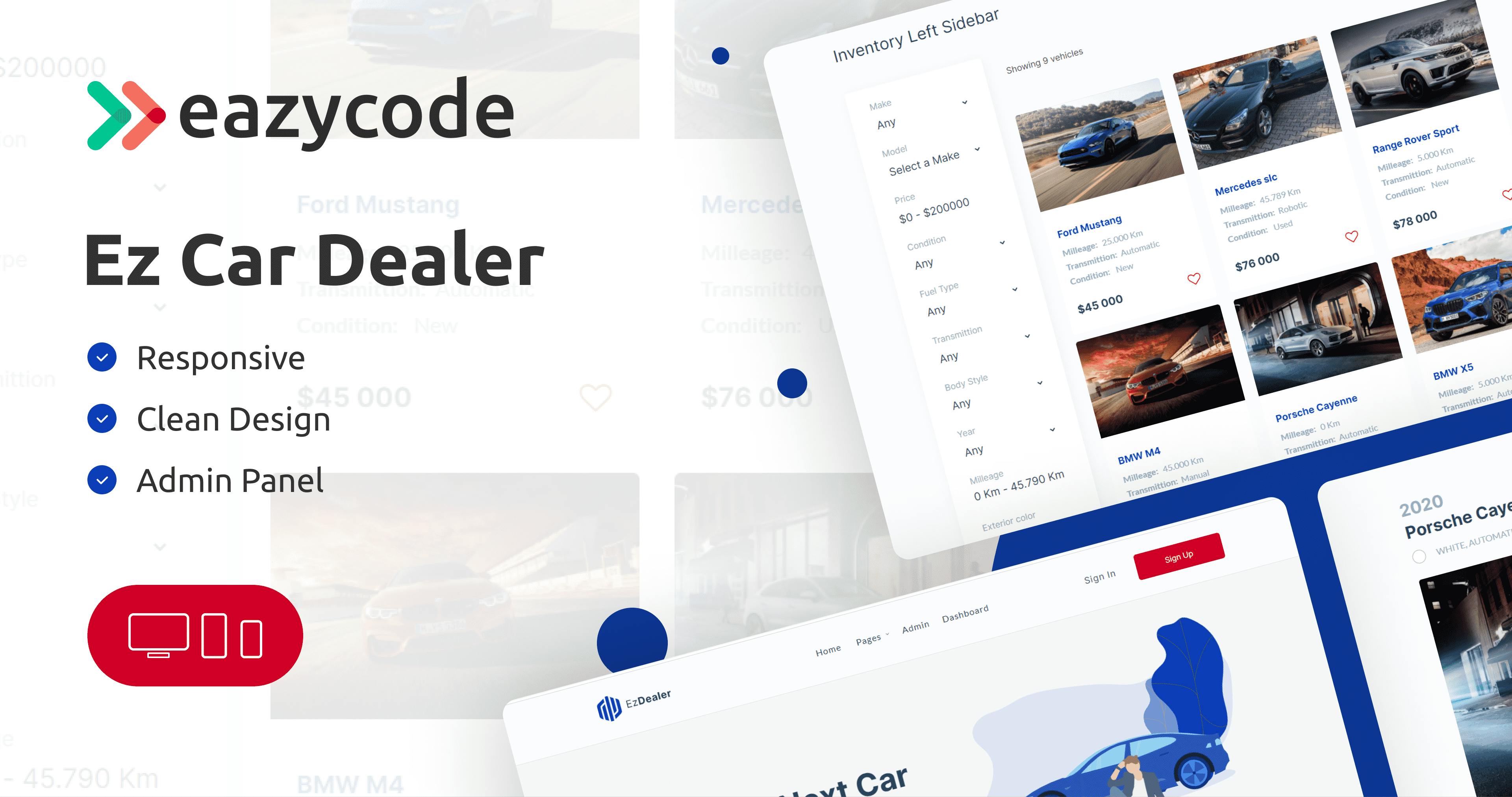 Ez Car Dealer Template | Bubble