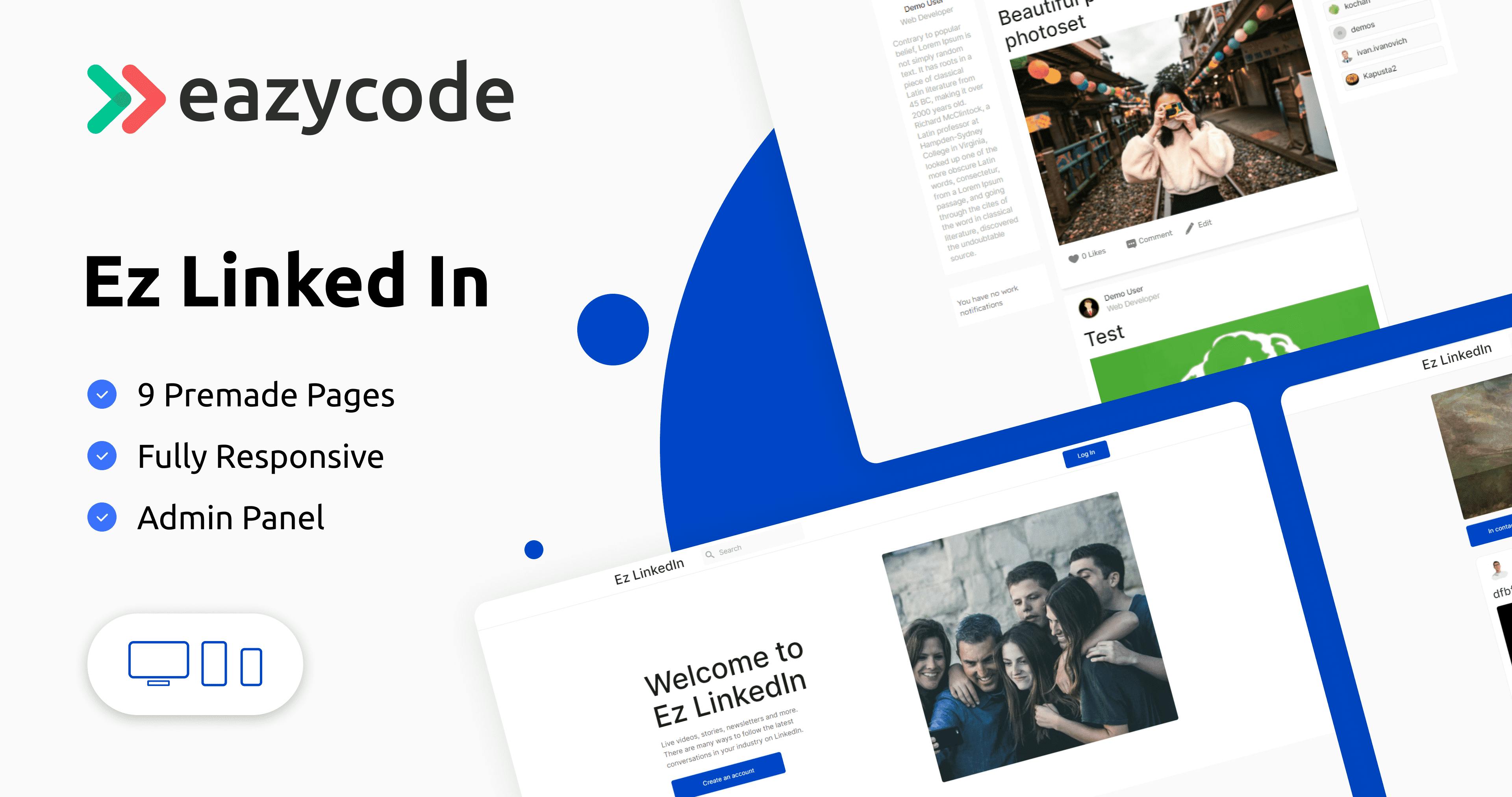 Ez LinkedIn - Jobs Network Template | Bubble
