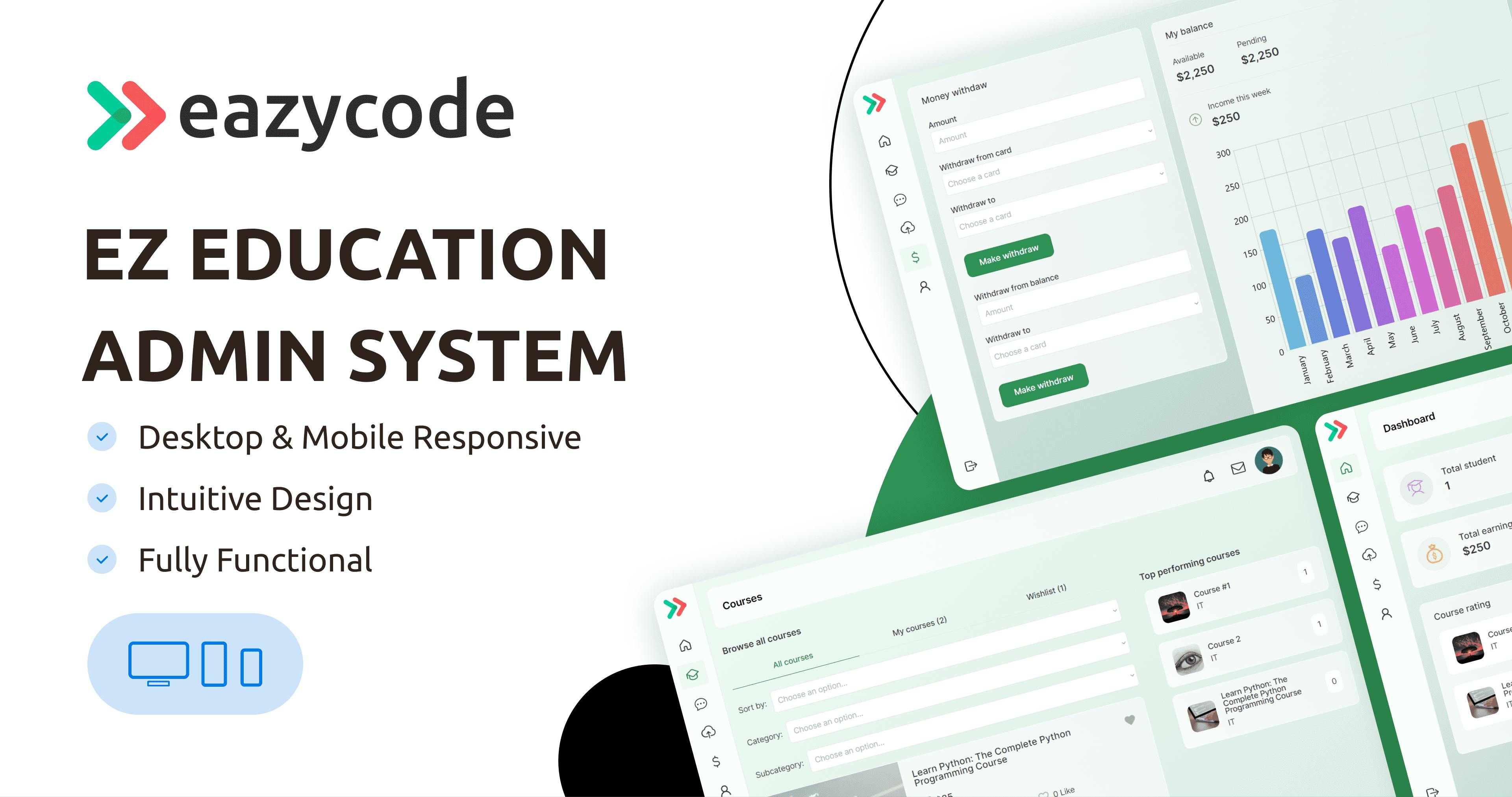 Ez Education Admin System CRM Template | Bubble