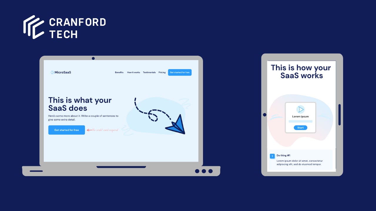 Modern SaaS Landing Page Template | Bubble