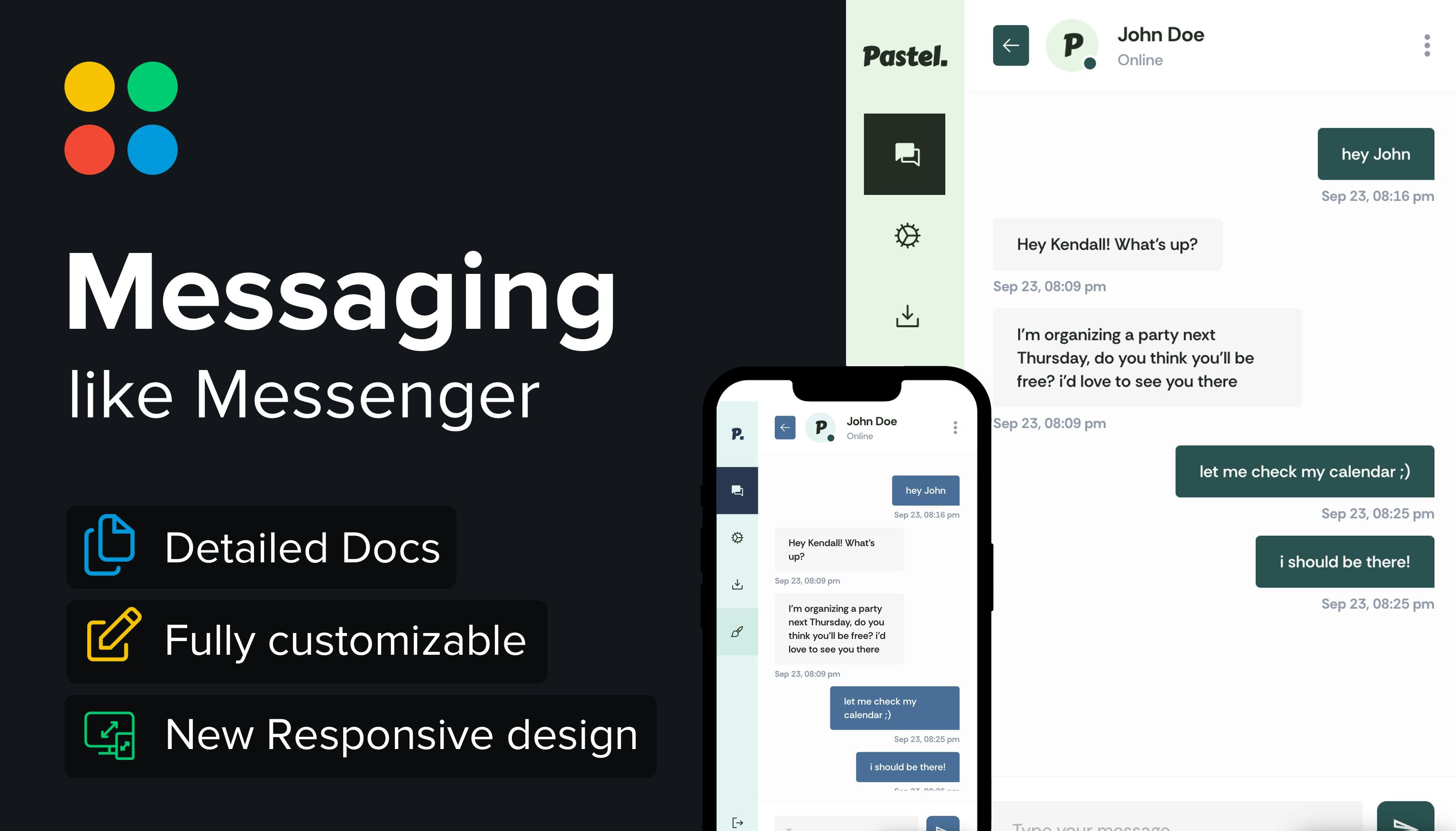 Messaging Like Messenger Template | Bubble