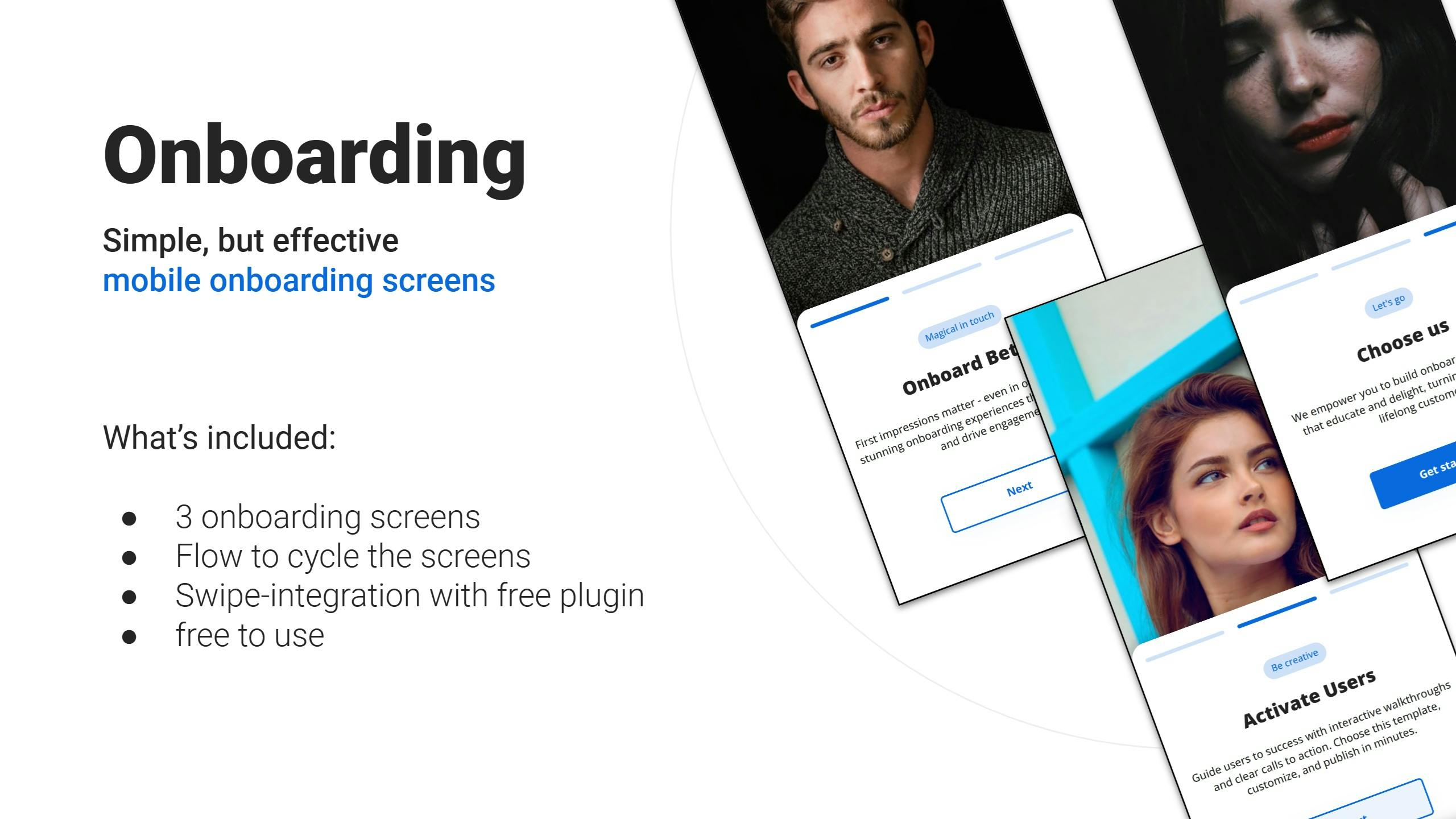 Slick Mobile App Onboarding Template | Bubble