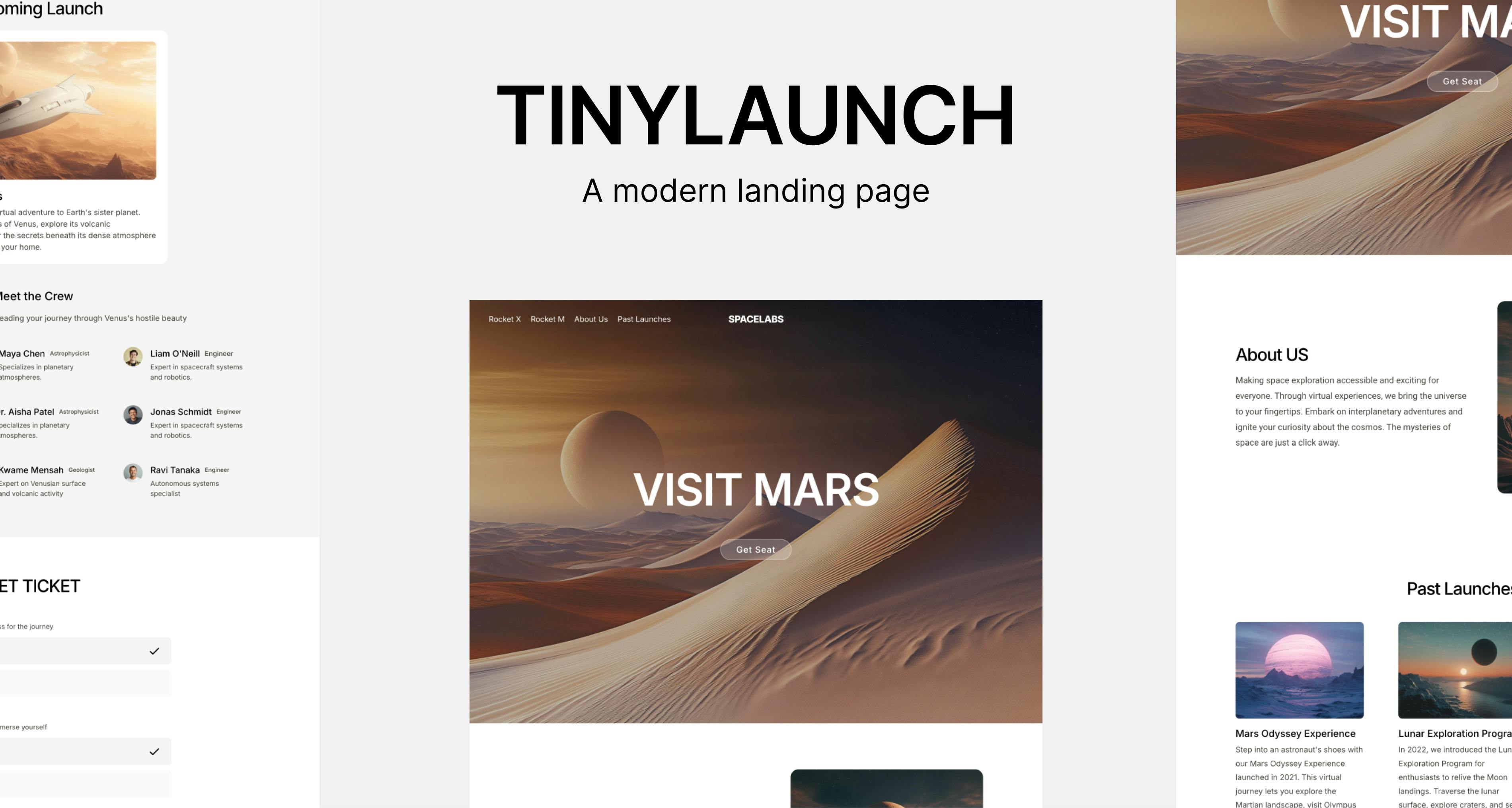 TinyLaunch - Landing Page Template | Bubble